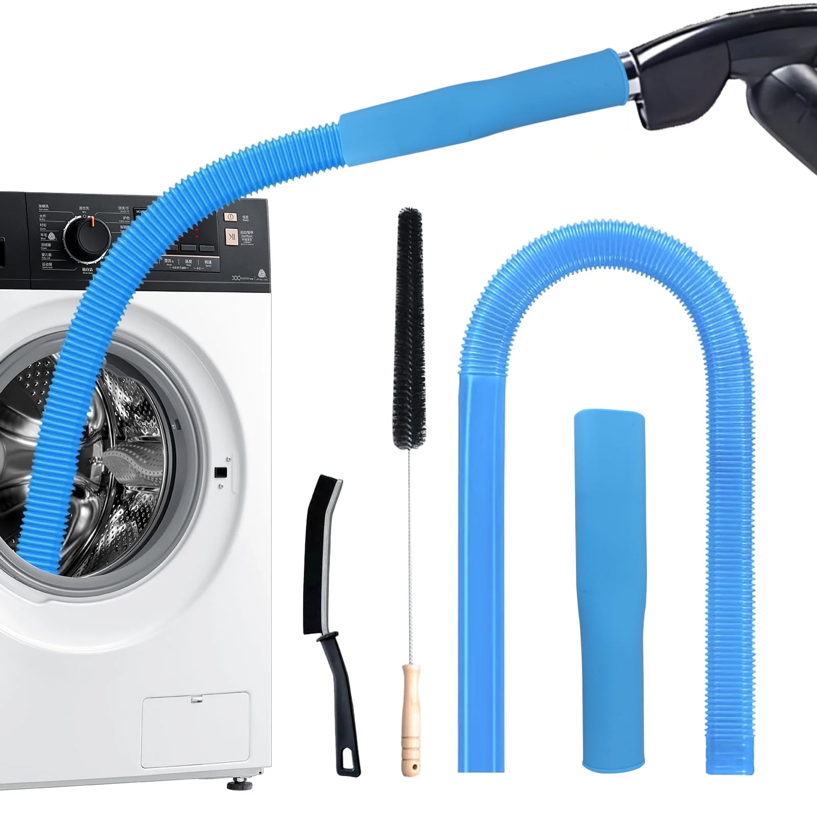 Detetap 4 Pieces Dryer Vent Cleaner Kit, Dryer Lint Vacuum Attachment ...