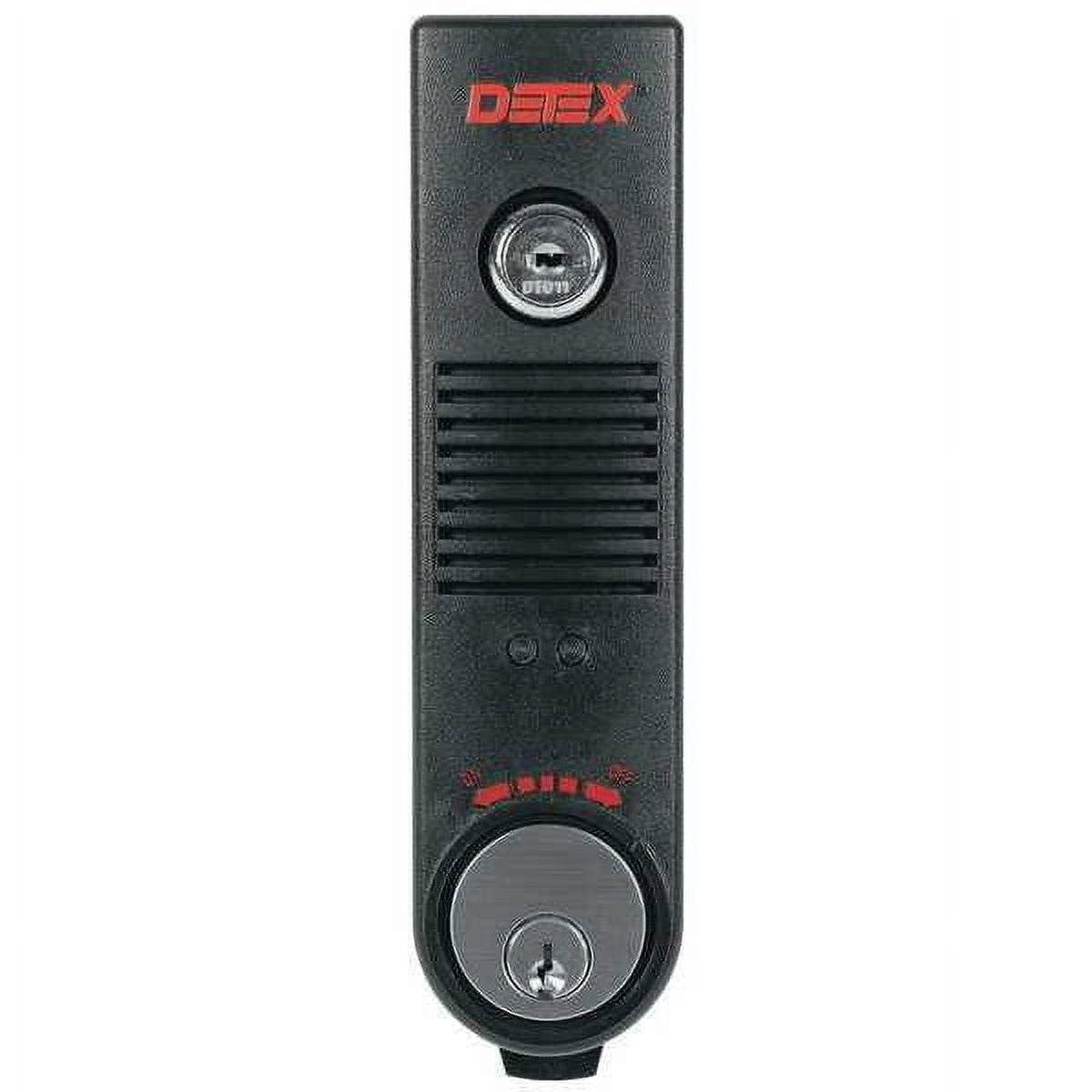 Detex Exit Door Alarm,Black,Plastic,100 dB EAX-500 BLACK W-CYL ...