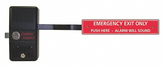 Detex Rim Exit Device with Alarm,Fire Rated ECL-230D-PH W-CYL - Walmart.com