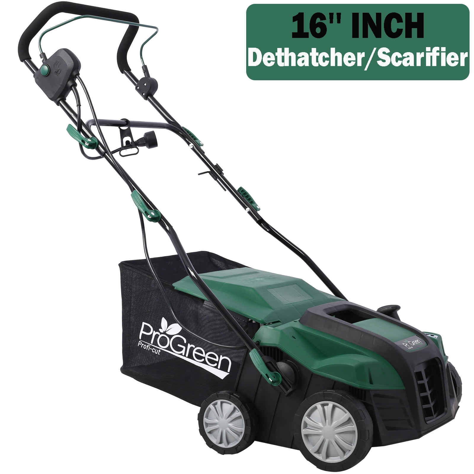 Seizeen 16-Inch Lawn Dethatcher/Scarifier, 2-IN-1, 15 Amp Electric ...