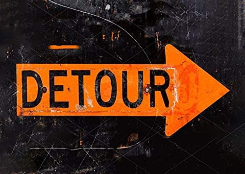 Detour Arrow Parking Lot Stairs Office Street Tin Arrow Metal Wall ...