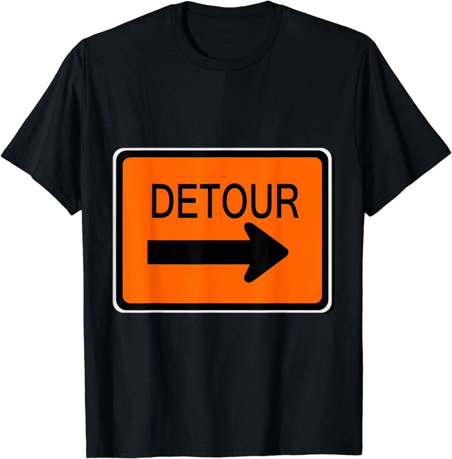Detour Sign Simple Easy Halloween Costume T-Shirt - Walmart.com