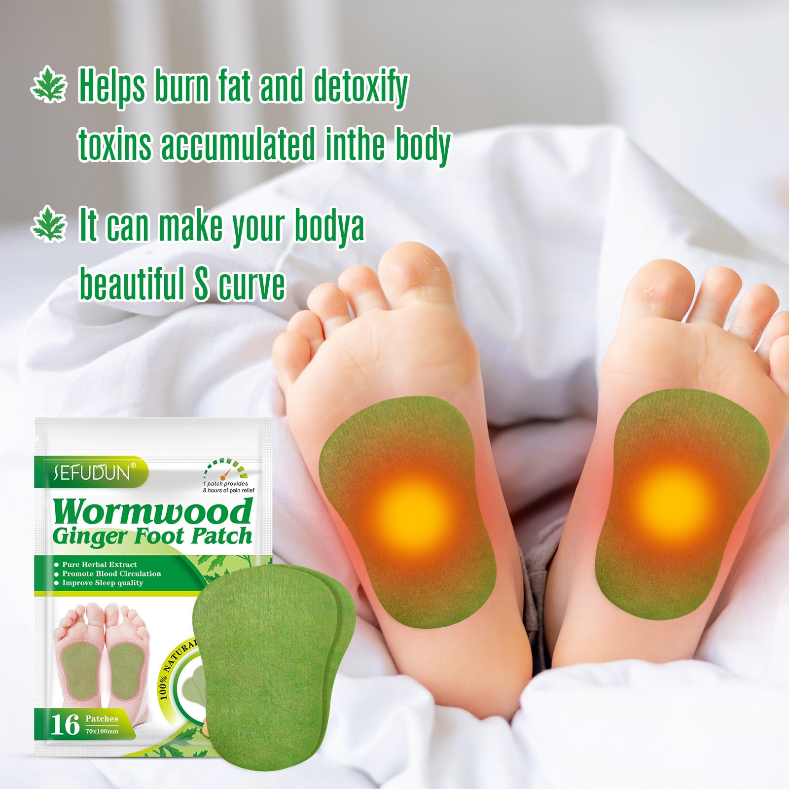 Detox-Foot Pads, Foot-Detox Pads To , Deep Cleansing Foot Pads, 16PCS ...