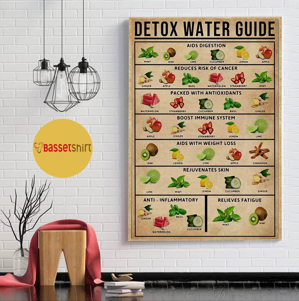 Detox water guide diet poster 16 x 24 Inch Poster - Walmart.com