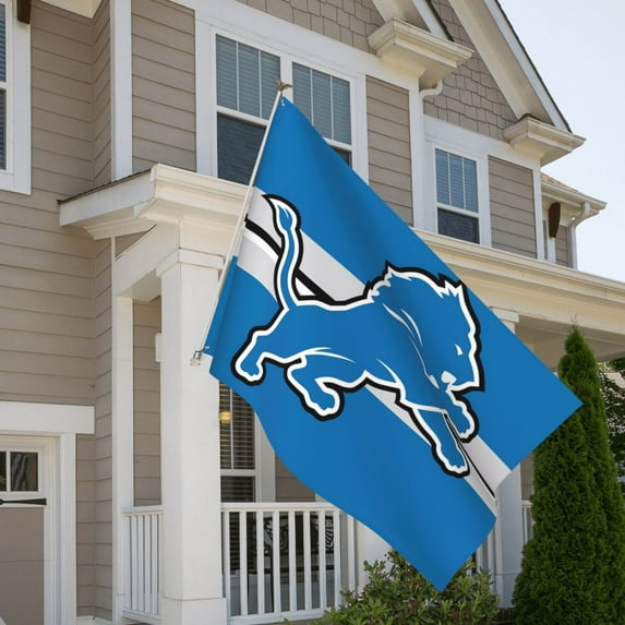Detroit 5x8ft Outdoor Decorative Flag, American Football Team Fan Game ...