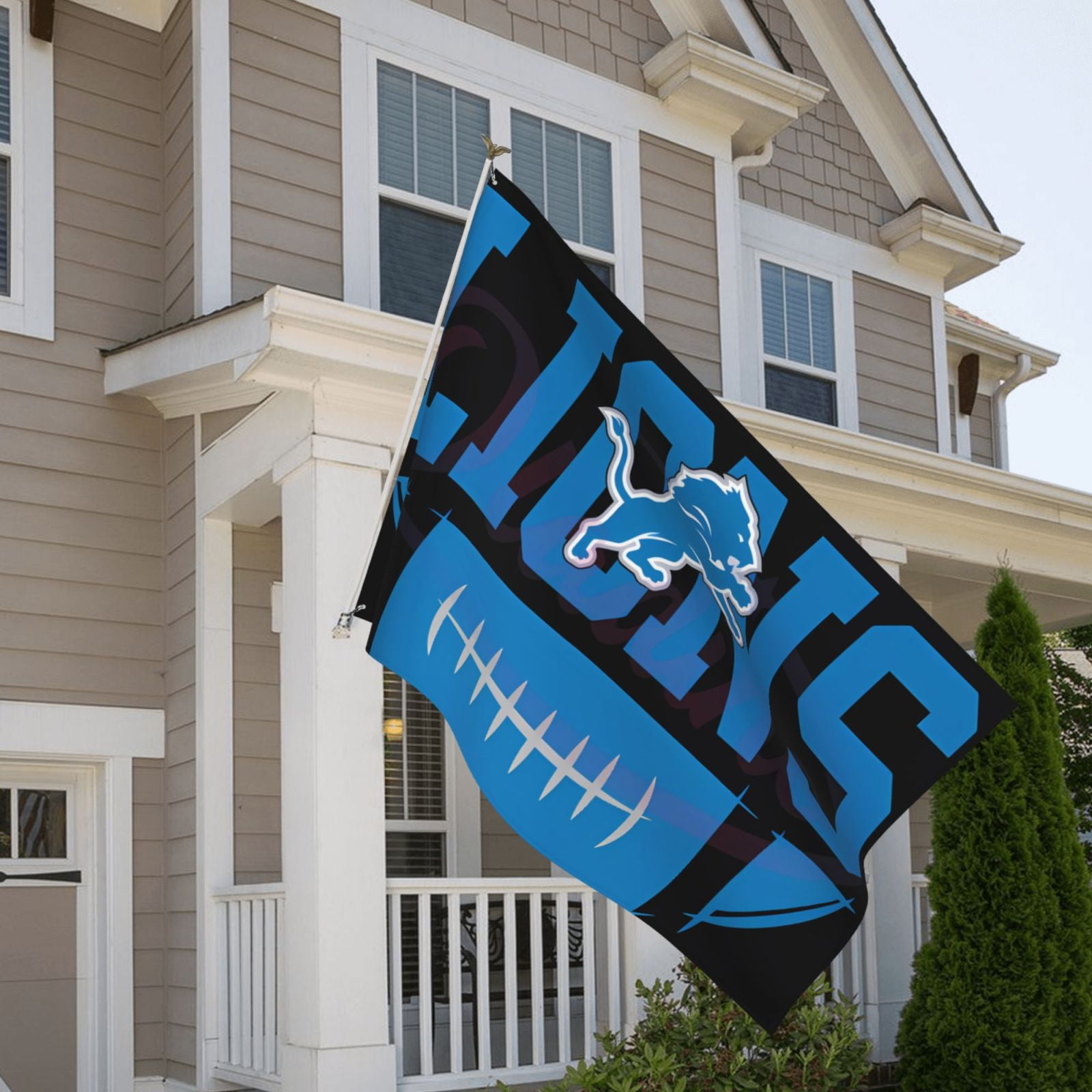 Detroit 5x8ft Outdoor Decorative Flag, American Football Team Fan Game ...