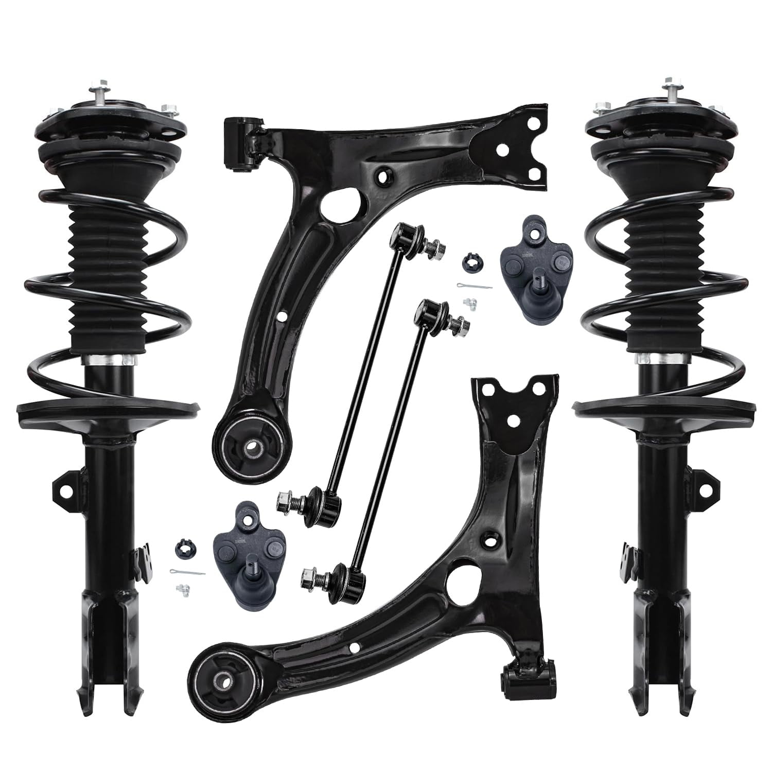 Detroit Axle - 1.8L Front 8pc Suspension Kit for 2009-2013 Toyota Corolla 2011-2013 Matrix, 2 ...