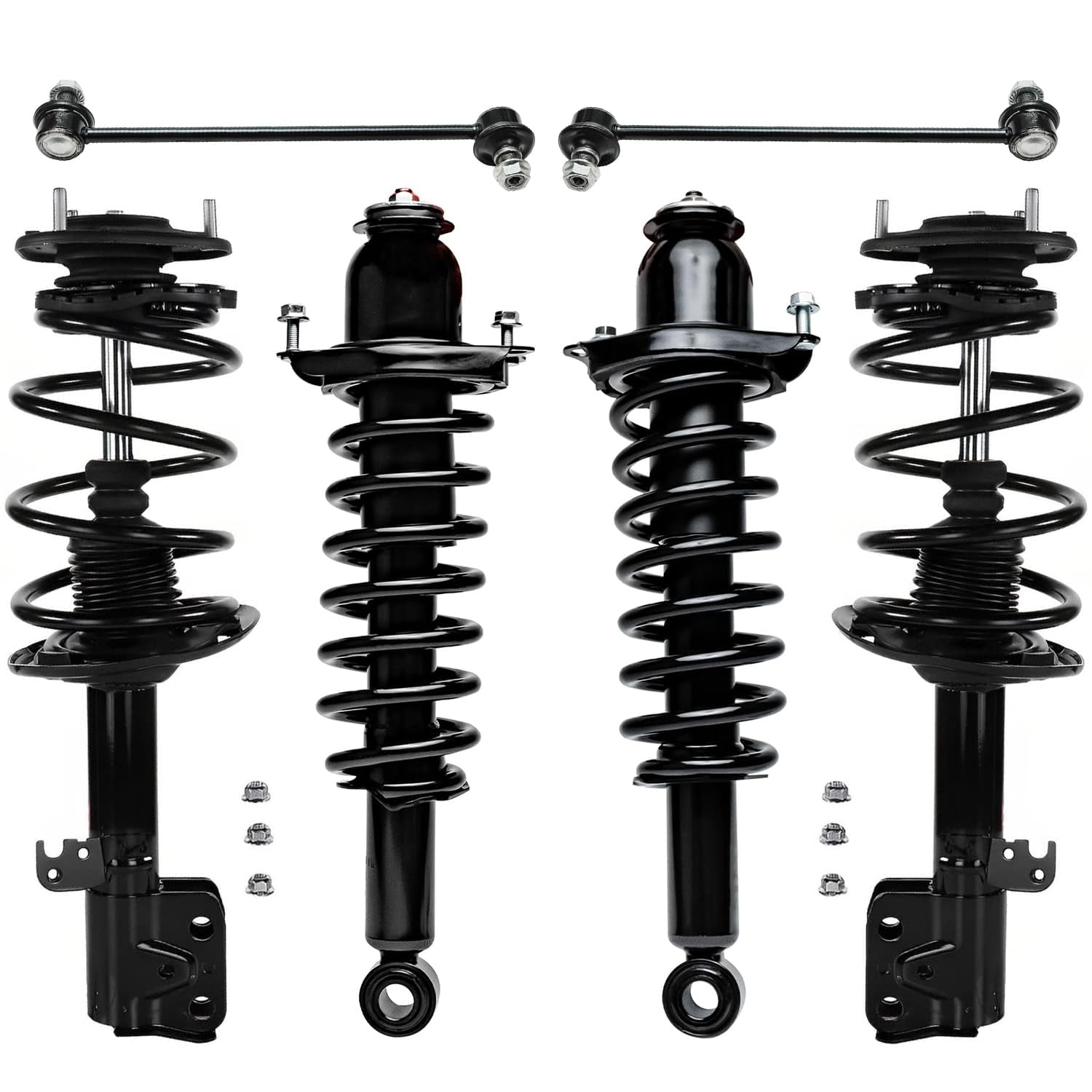 Detroit Axle - 1.8L Front Rear Struts Sway Bars for 2014-2019 Toyota ...