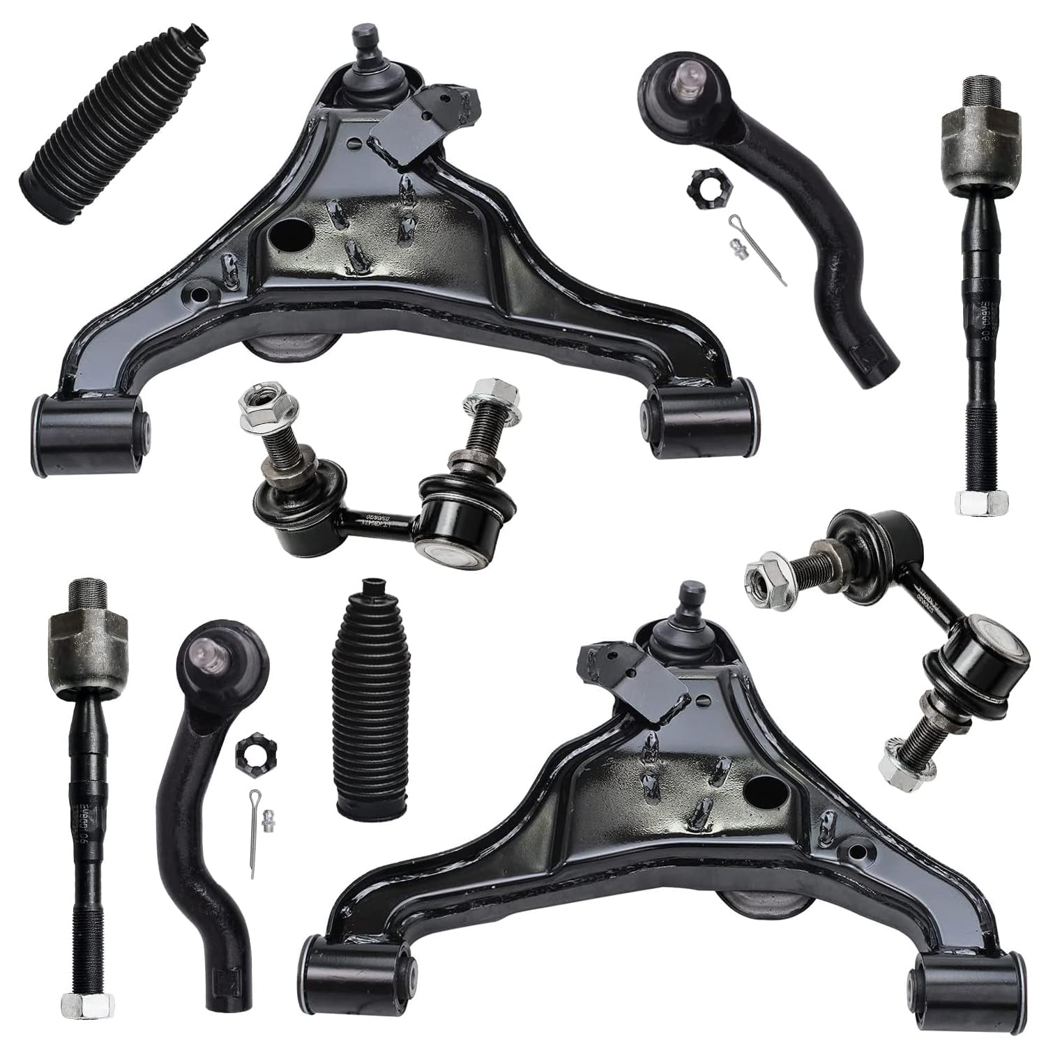 Detroit Axle - 10pc Front End Suspension Kit for 2005-2012 Nissan ...