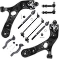 Detroit Axle - 10pc Front End Kit for 2006-2018 Toyota Rav4, 2 Lower ...