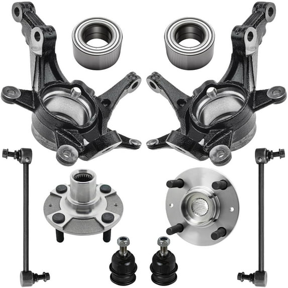 Detroit Axle - 10pc Front Loaded Knuckles Kit for 2014 2015 2016 2017 ...