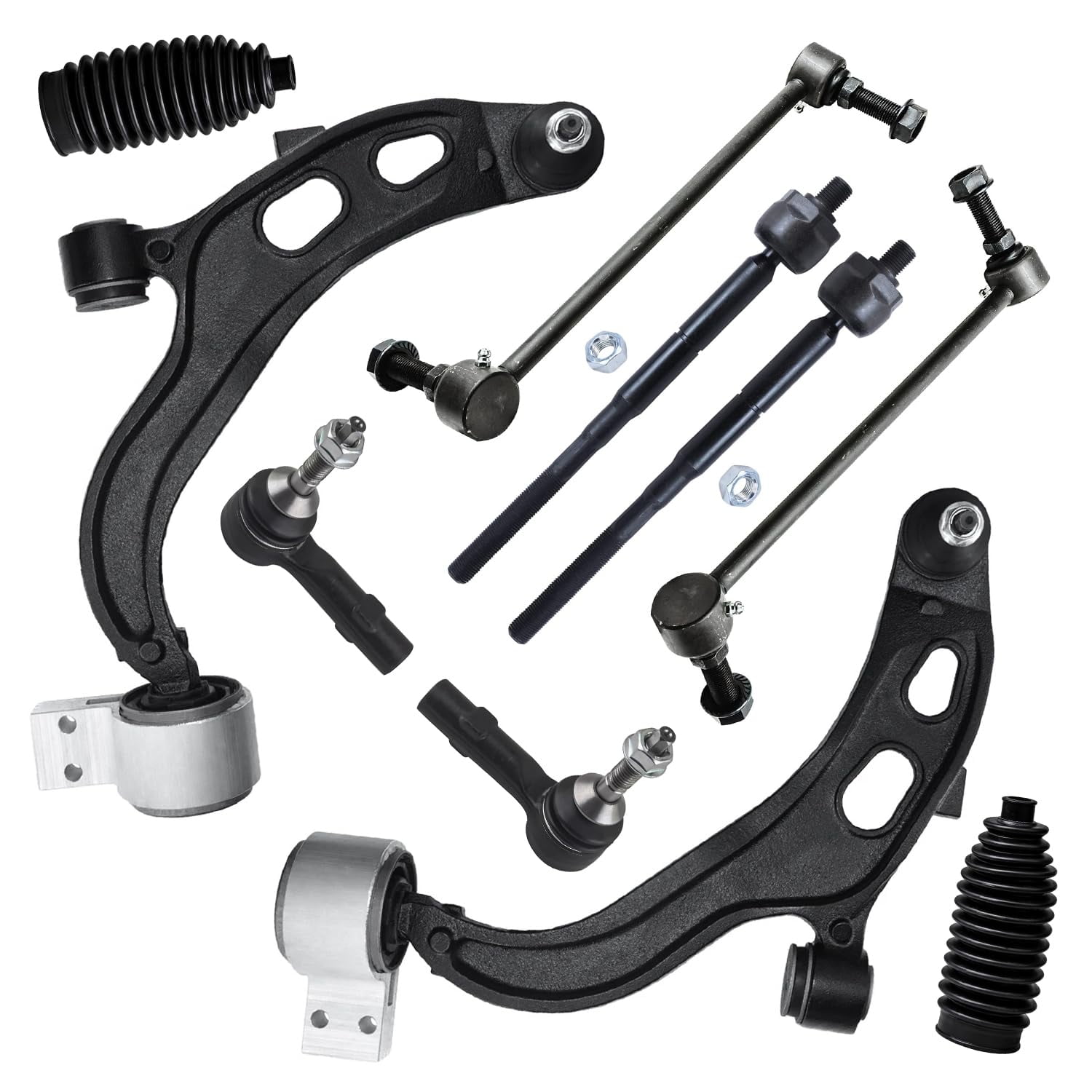 Detroit Axle - 10pc Suspension Kit for Ford Taurus Flex, 2 Lower ...