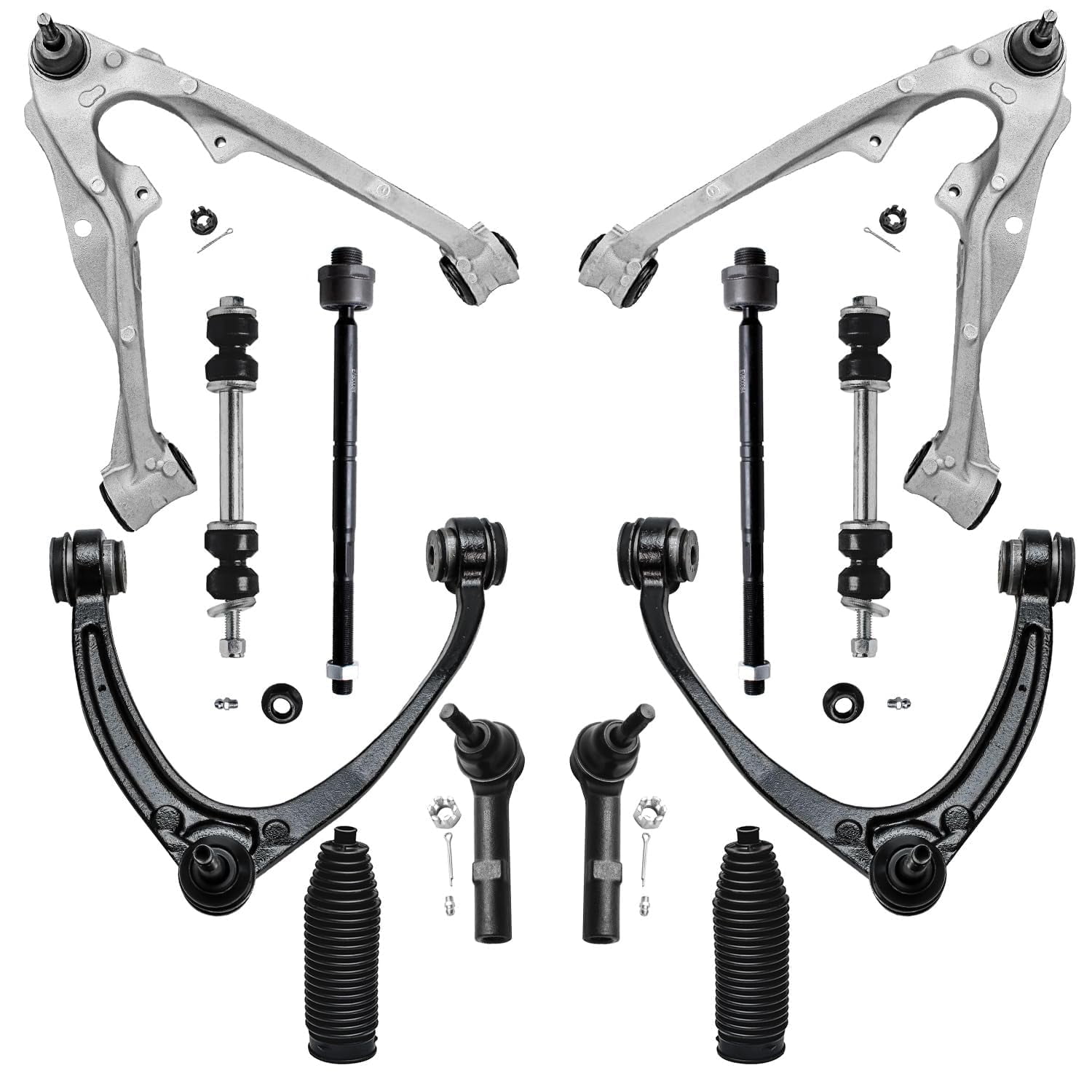 Detroit Axle - 12pc Front End Control Arms Kit for Silverado Suburban ...