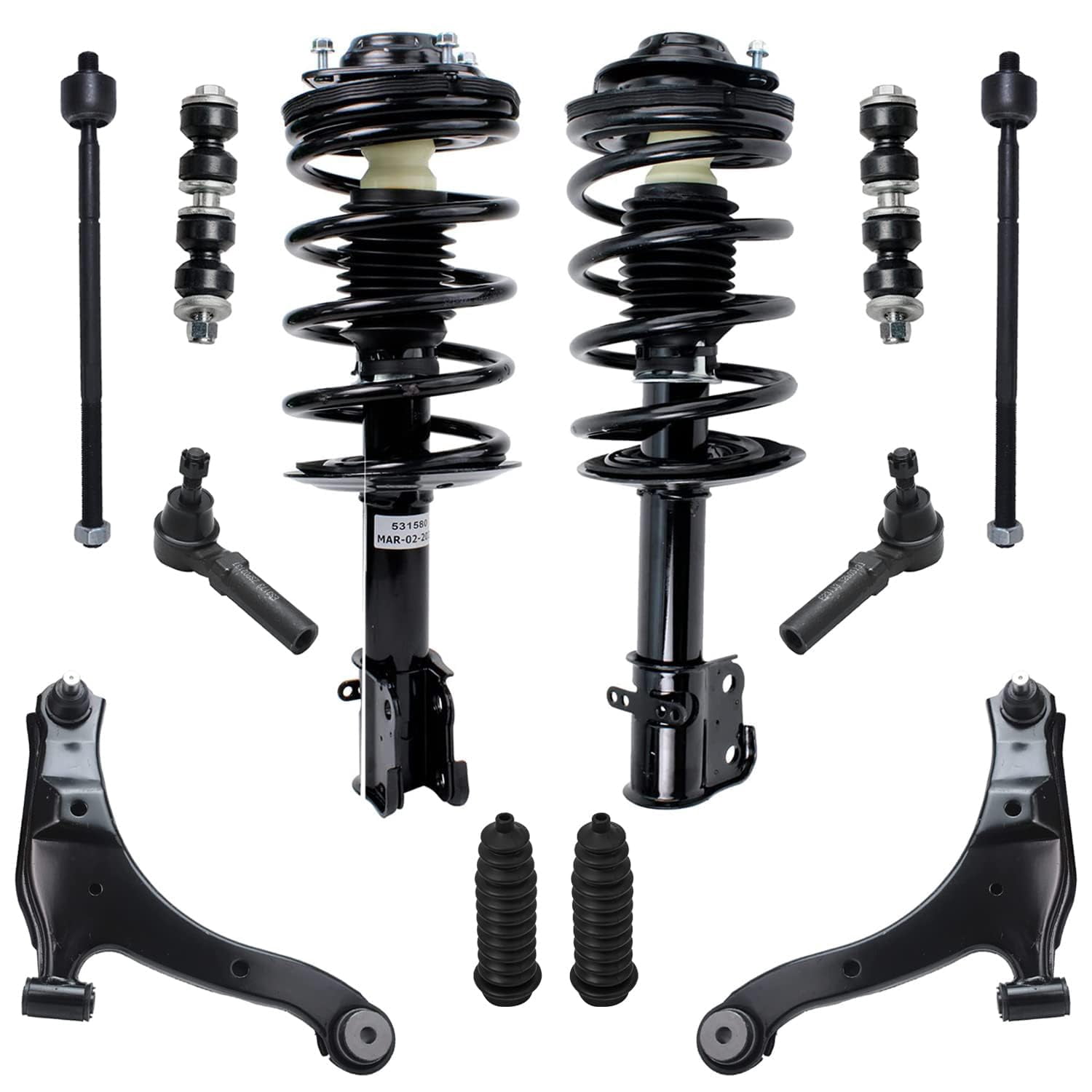 Detroit Axle - 12pc Front End Suspension Kit for 00-03 Dodge Neon, 2003 ...