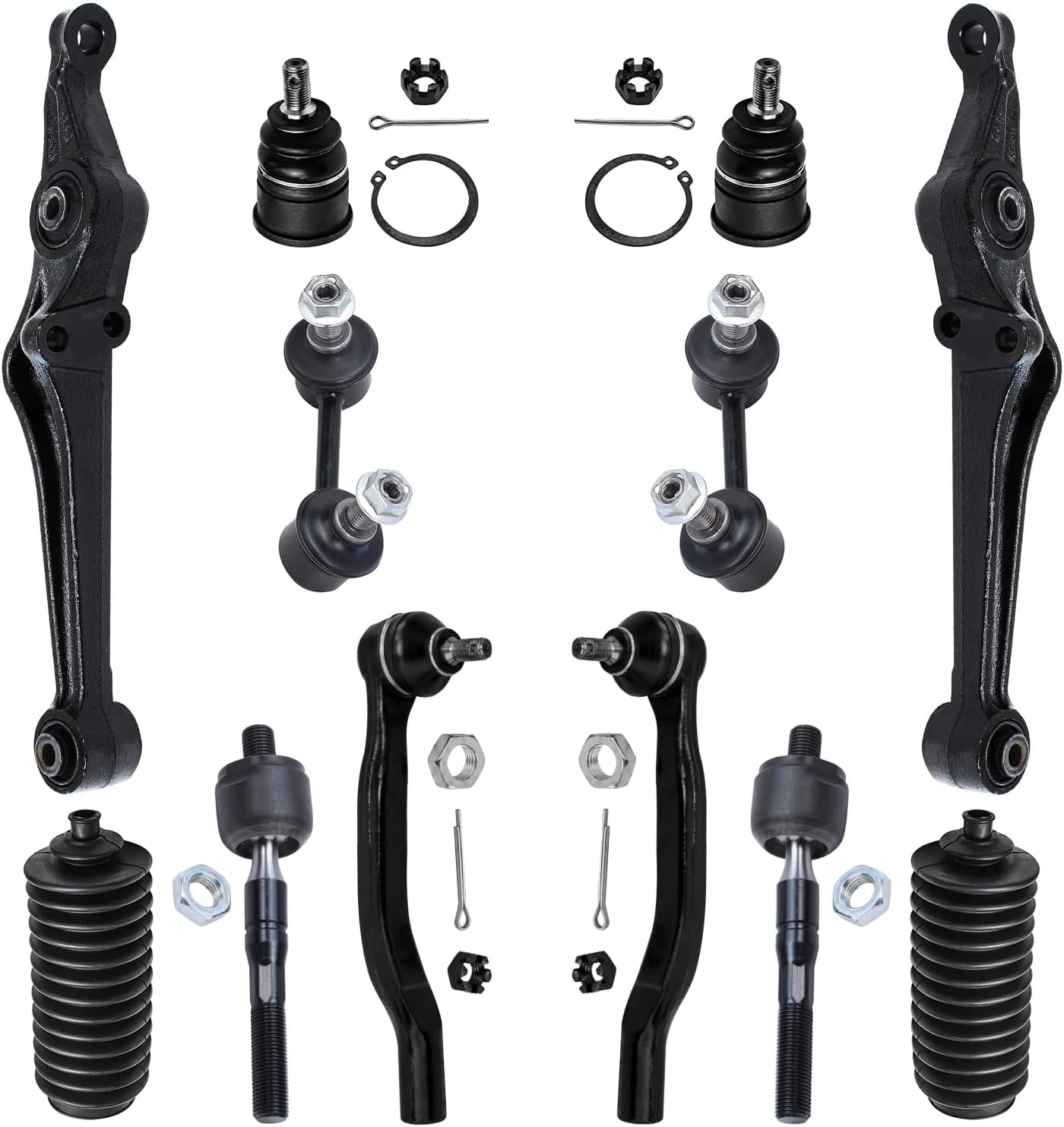 Detroit Axle - 12pc Front End Suspension Kit for 1998 1999 2000 2001 ...
