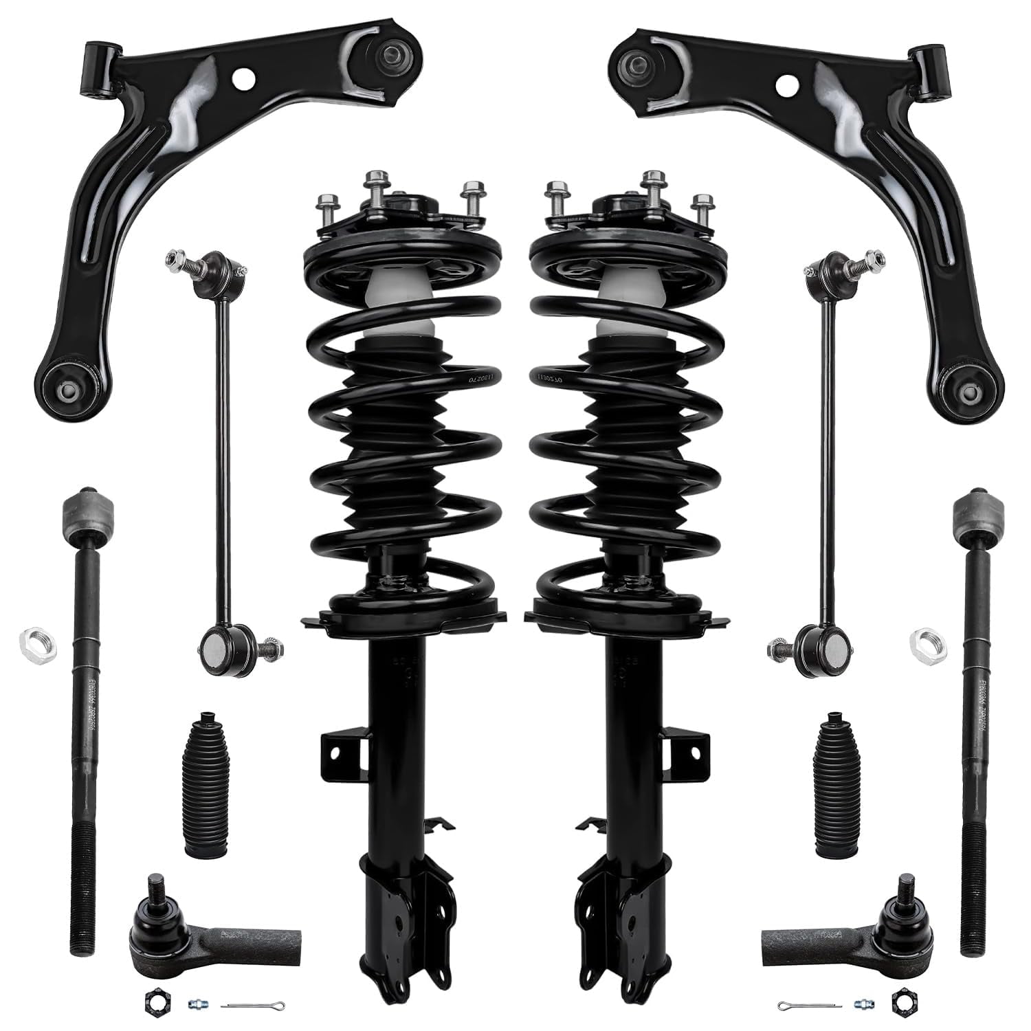 Detroit Axle - 12pc Front Right Complete Assembly Kit for 2008-2009 ...