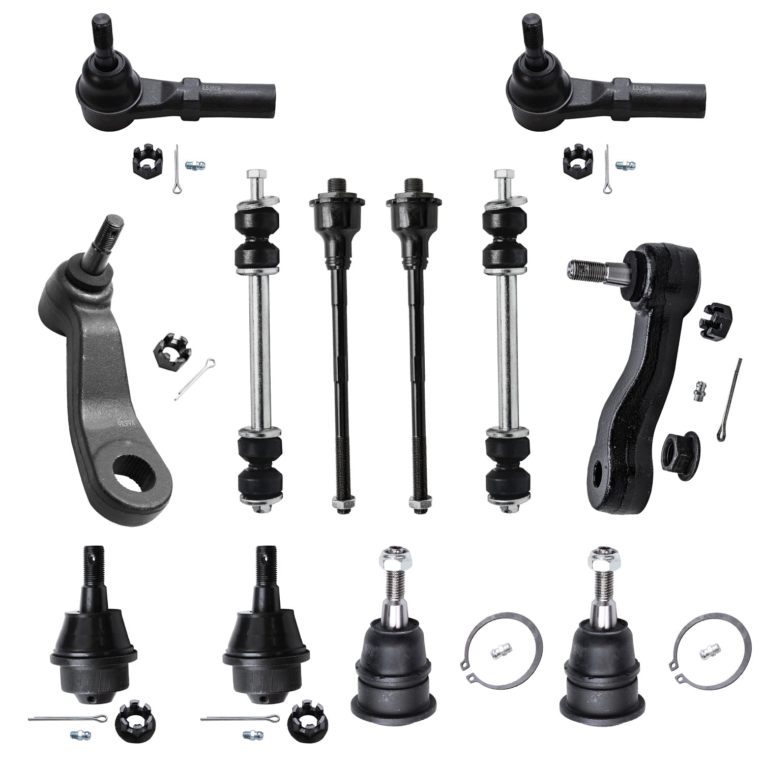 Detroit Axle - 12pc Front Suspension Kit for Chevy Silverado Sierra ...