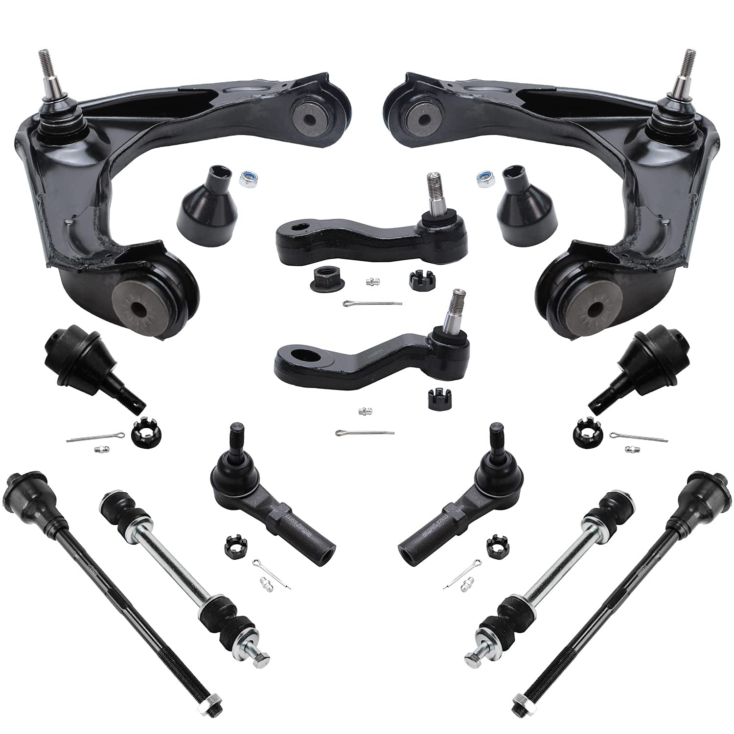 Detroit Axle - 12pc Front Upper Control Arms Lower Ball Joints ...