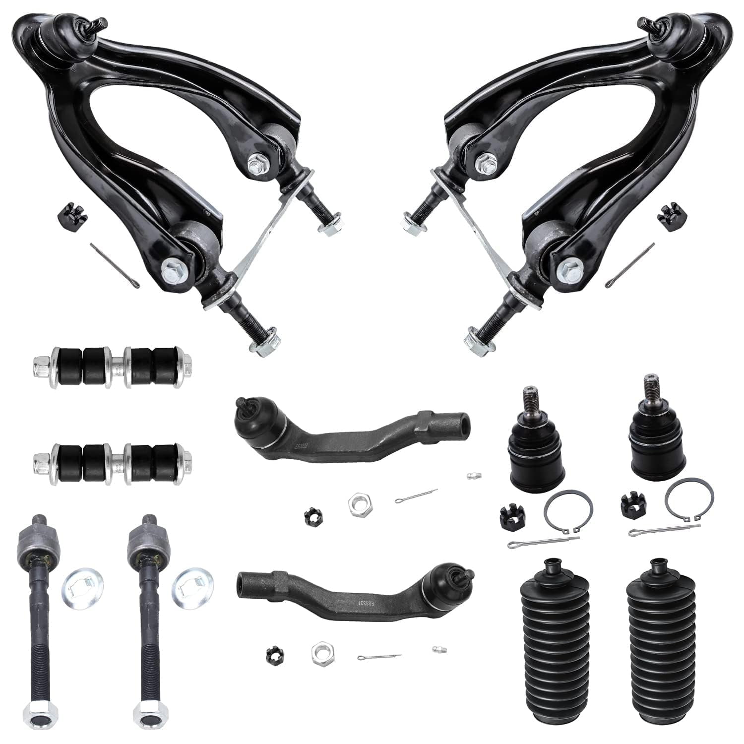Detroit Axle - 12pc Front Upper Control Arms w/Ball Joint Suspension ...