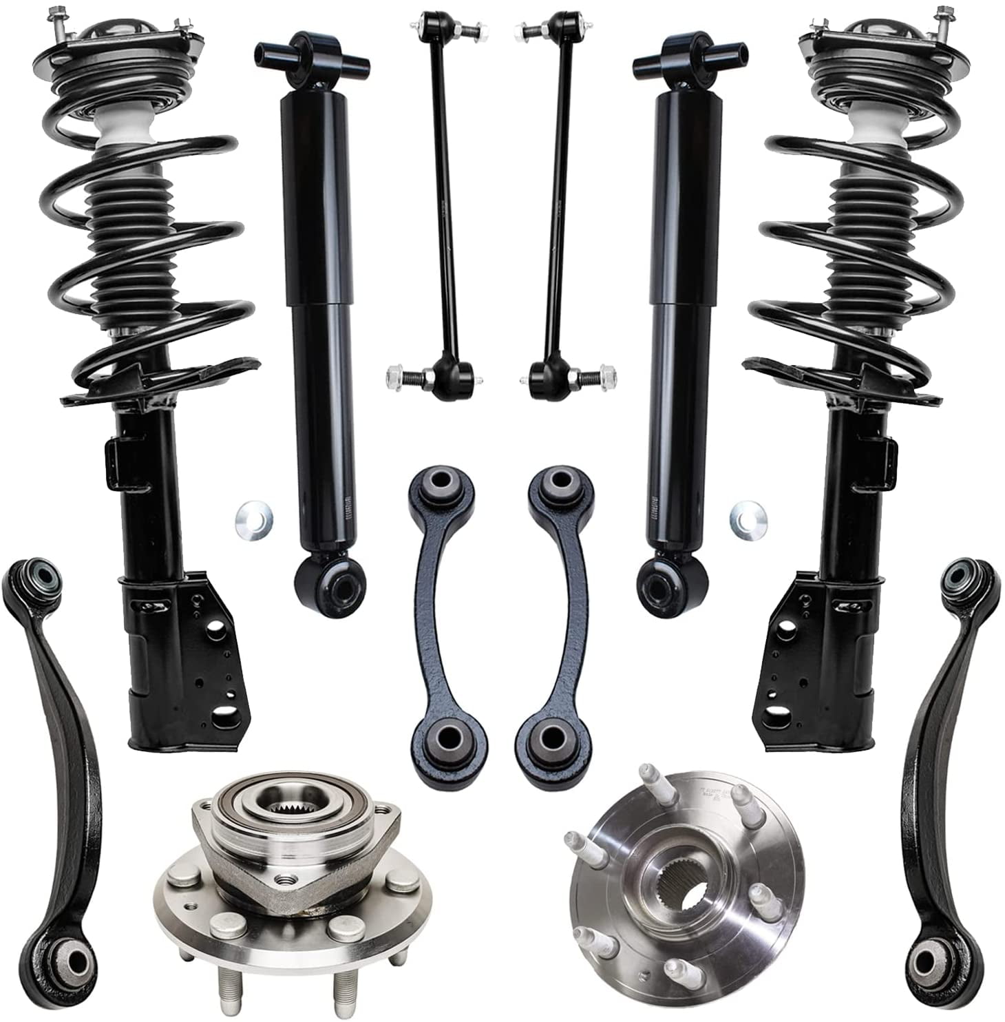 Detroit Axle - 12pc Suspension Kit for Buick Enclave Chevy Traverse GMC ...