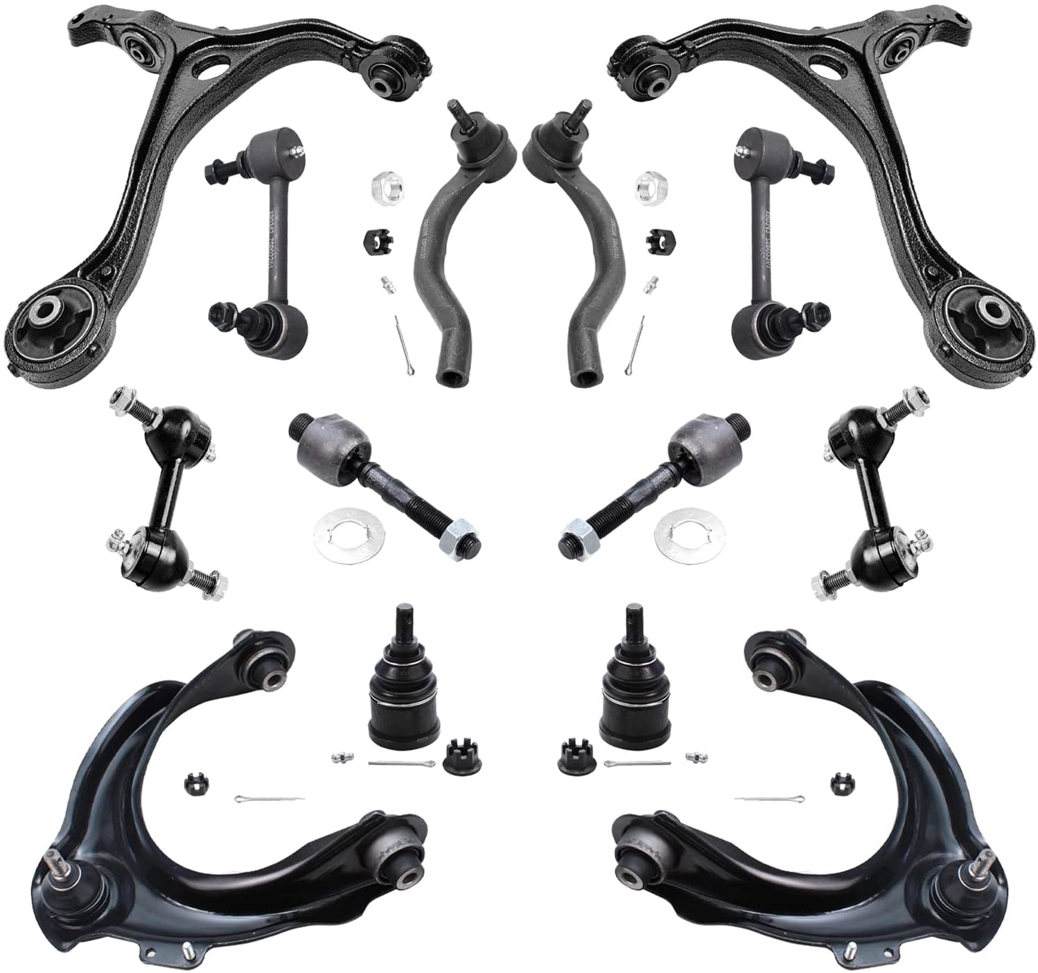 Detroit Axle - 14pc Front End Control Arms Kit for 04-08 Acura TSX, 03 ...