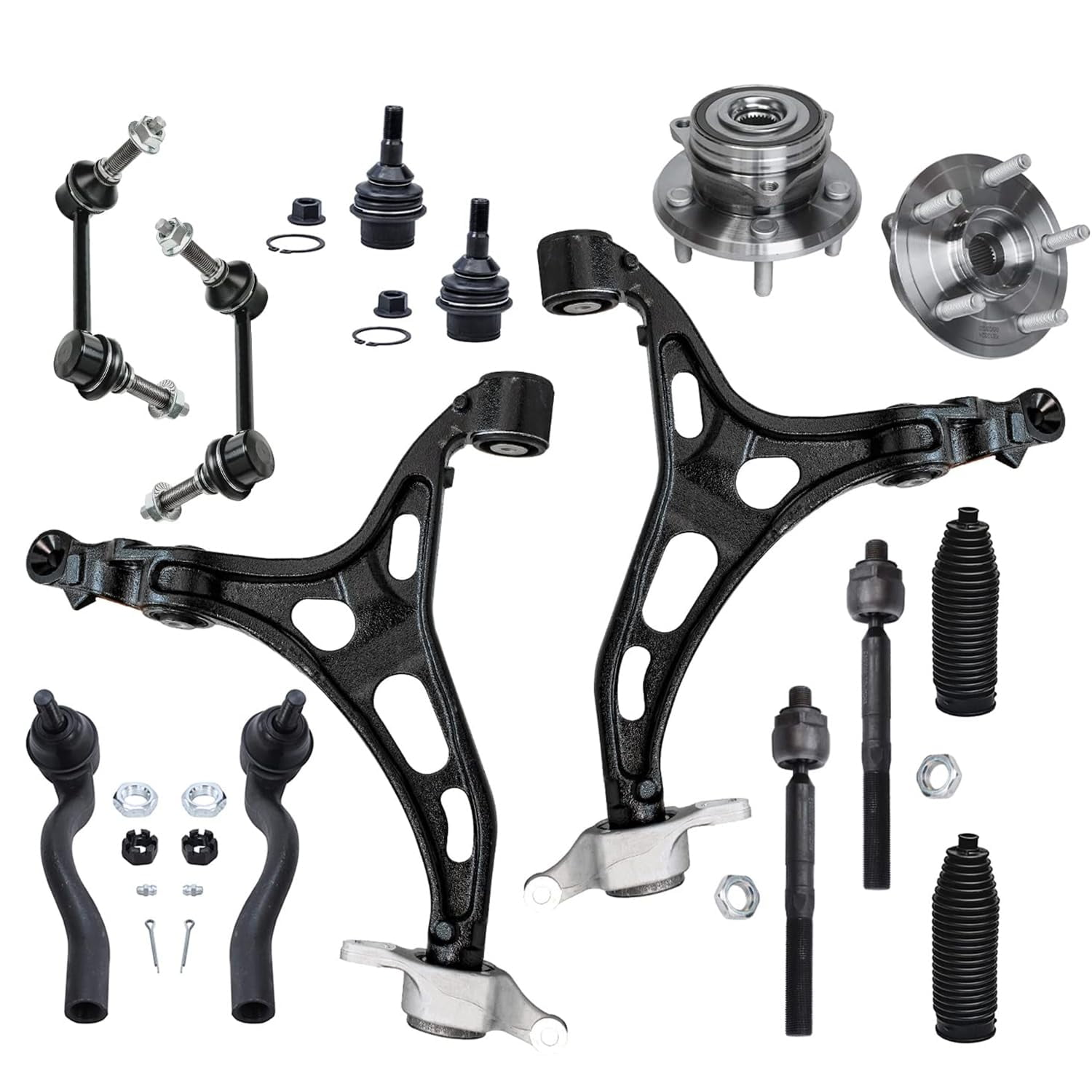 Detroit Axle - 14pc Front End Kit for 2011-2015 Dodge Durango Jeep ...
