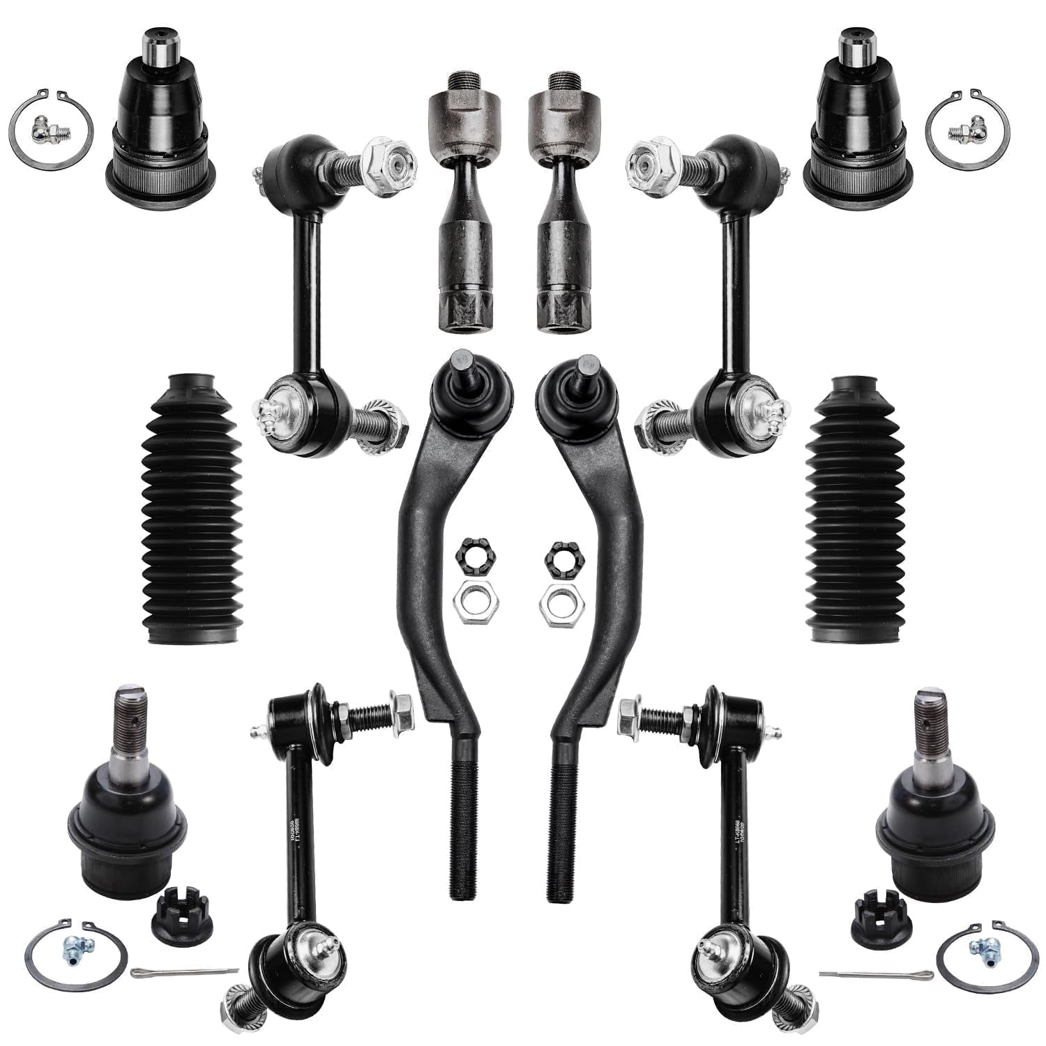 Detroit Axle - 14pc Front Suspension Kit for Chevy Trailblazer EXT GMC ...