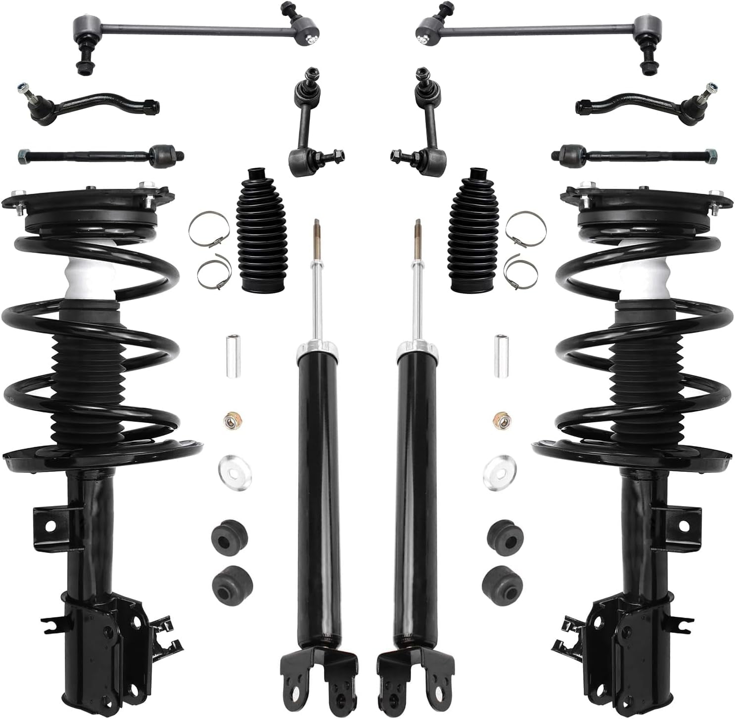 Detroit Axle - 14pc Front Suspension Kit for 2009-2014 Nissan Maxima ...