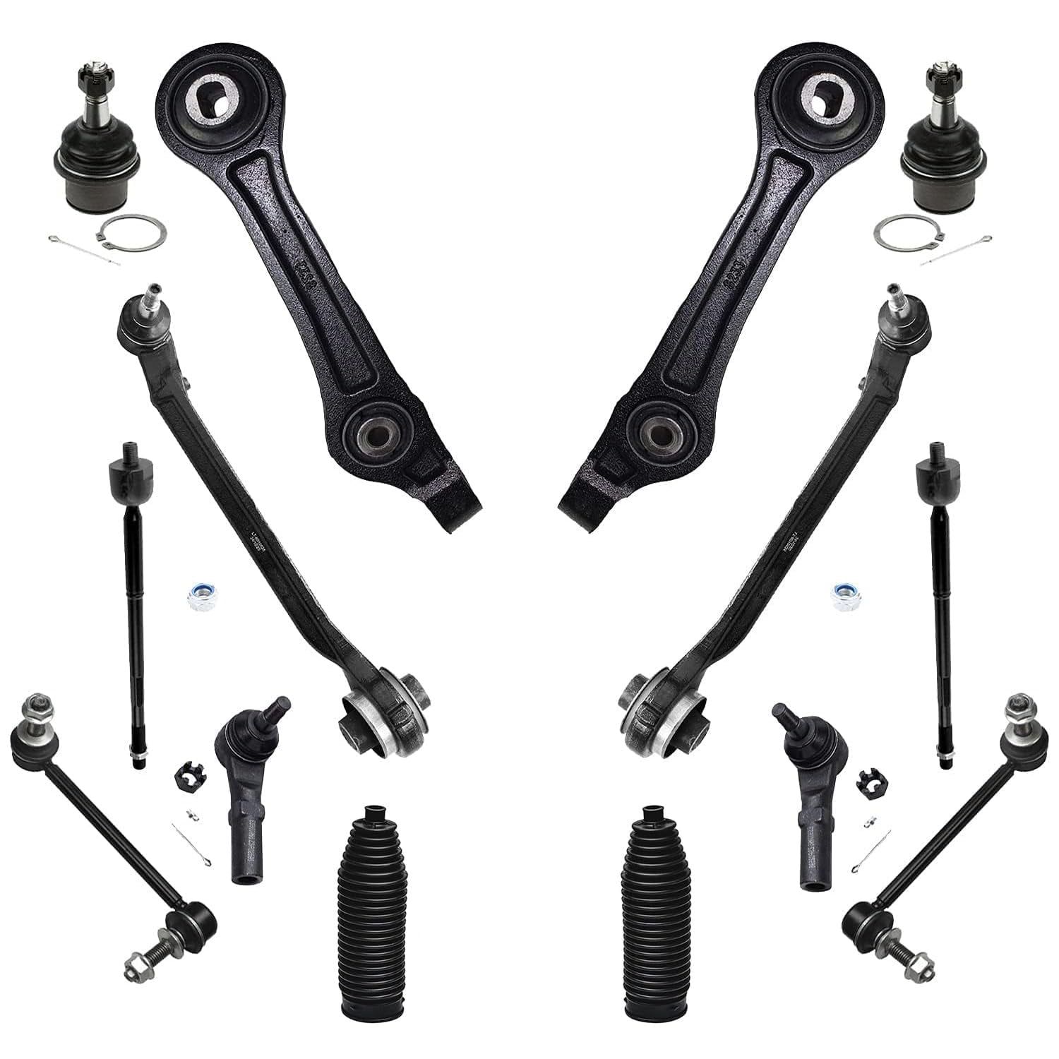 Detroit Axle - 14pc RWD Front Lower Control Arms w/Ball Joints Sway ...