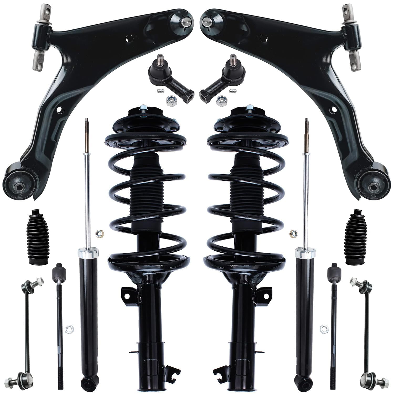 Detroit Axle - 14pc Suspension Kit for 2001-2006 Hyundai Santa Fe 2002 2003 2004 2005, 2 Ready ...