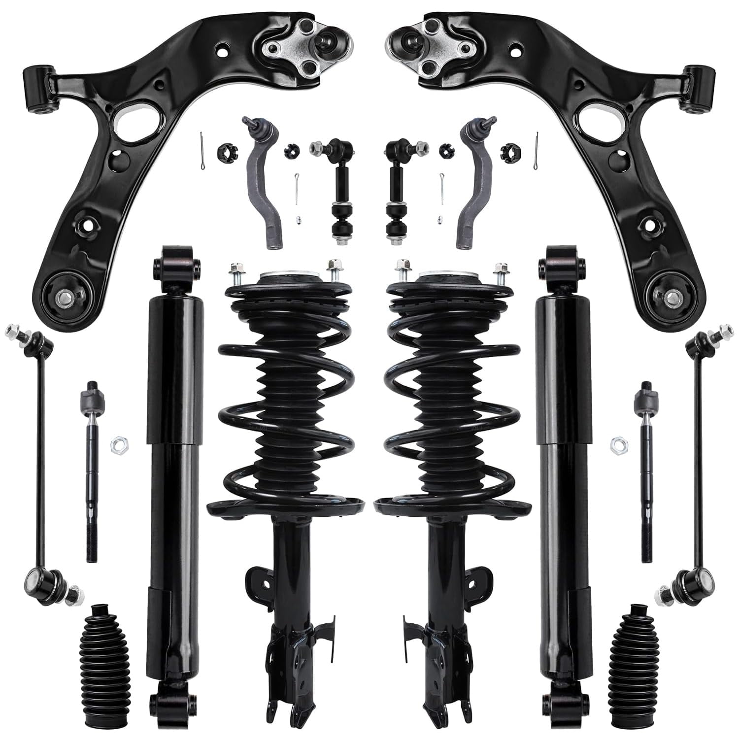 Detroit Axle - 16pc Suspension Kit for 2006-2012 Toyota RAV4 2.4L 2.5L ...