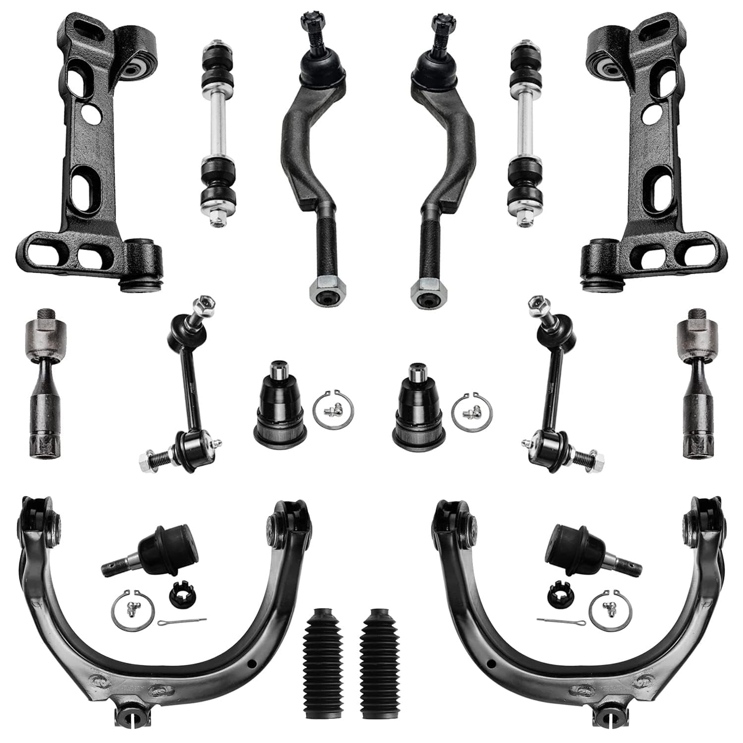 Detroit Axle - 18pc Front End Kit for 2008 2009 Chevrolet Trailblazer ...