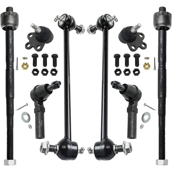 Detroit Axle - 2.4L Front Tie Rods Ball Joints Sway Bars for Chevy ...