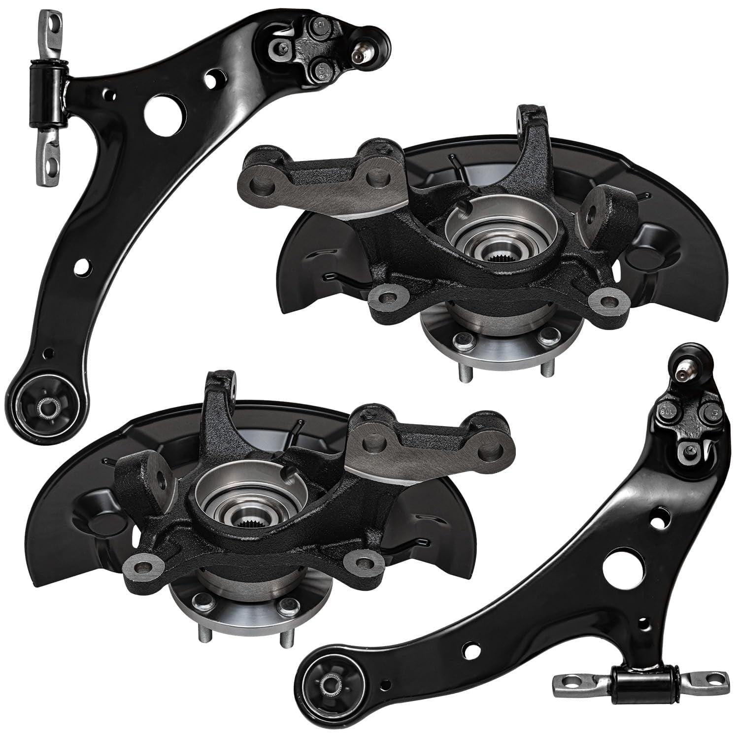 Detroit Axle - 2.5L Front Steering Knuckles Wheel Hubs Lower Control ...