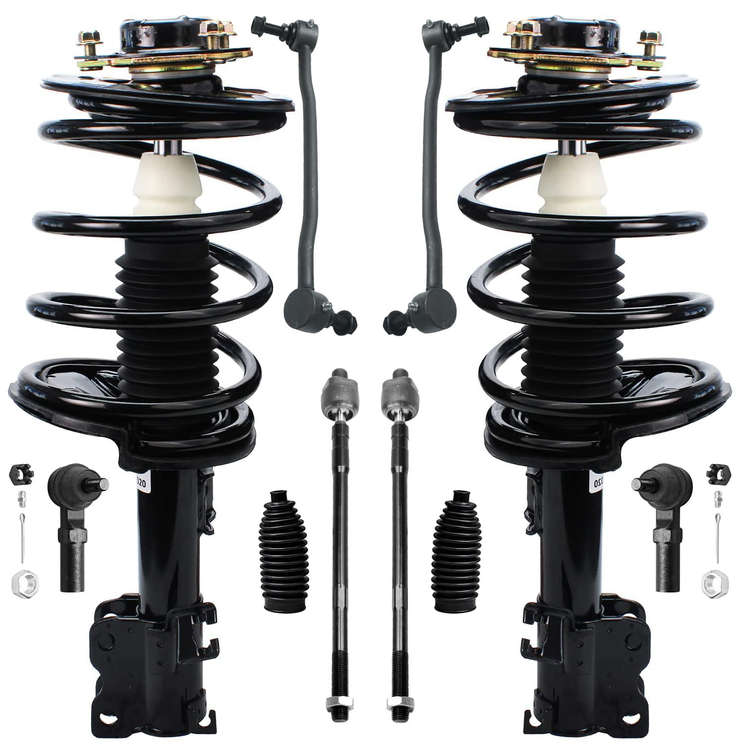 Detroit Axle - 2.5L Front Struts Sway Bars + Tie Rods Suspension Kit ...