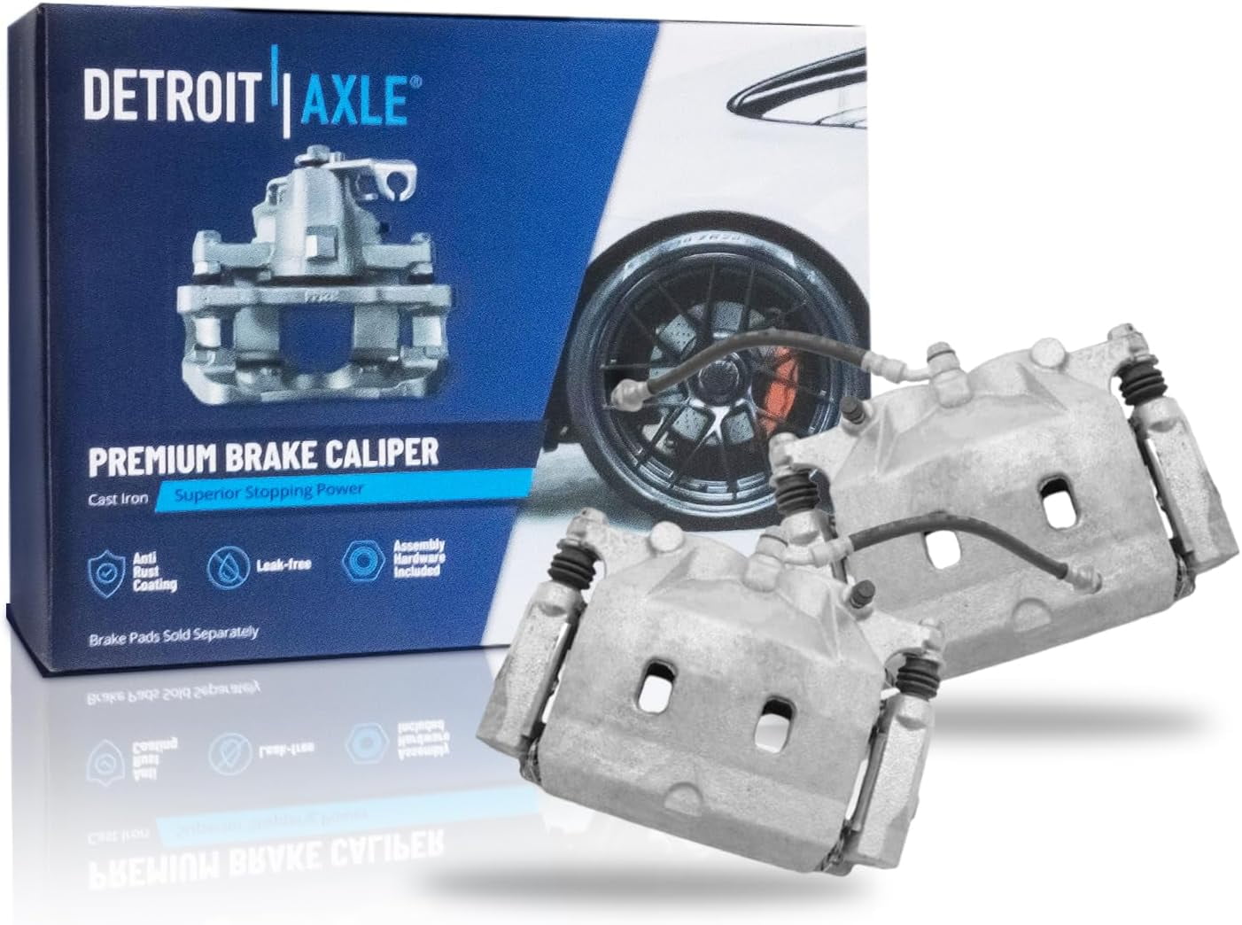 Detroit Axle - 2 Front Brake Calipers for 2019 2020 INFINITI QX50 ...