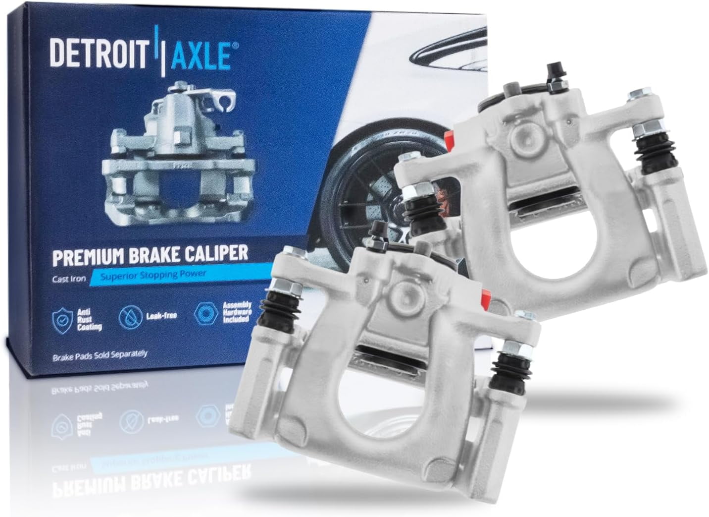 Detroit Axle - 2 Rear Brake Calipers for 2017 2018 Mazda 3, Disc Brake ...