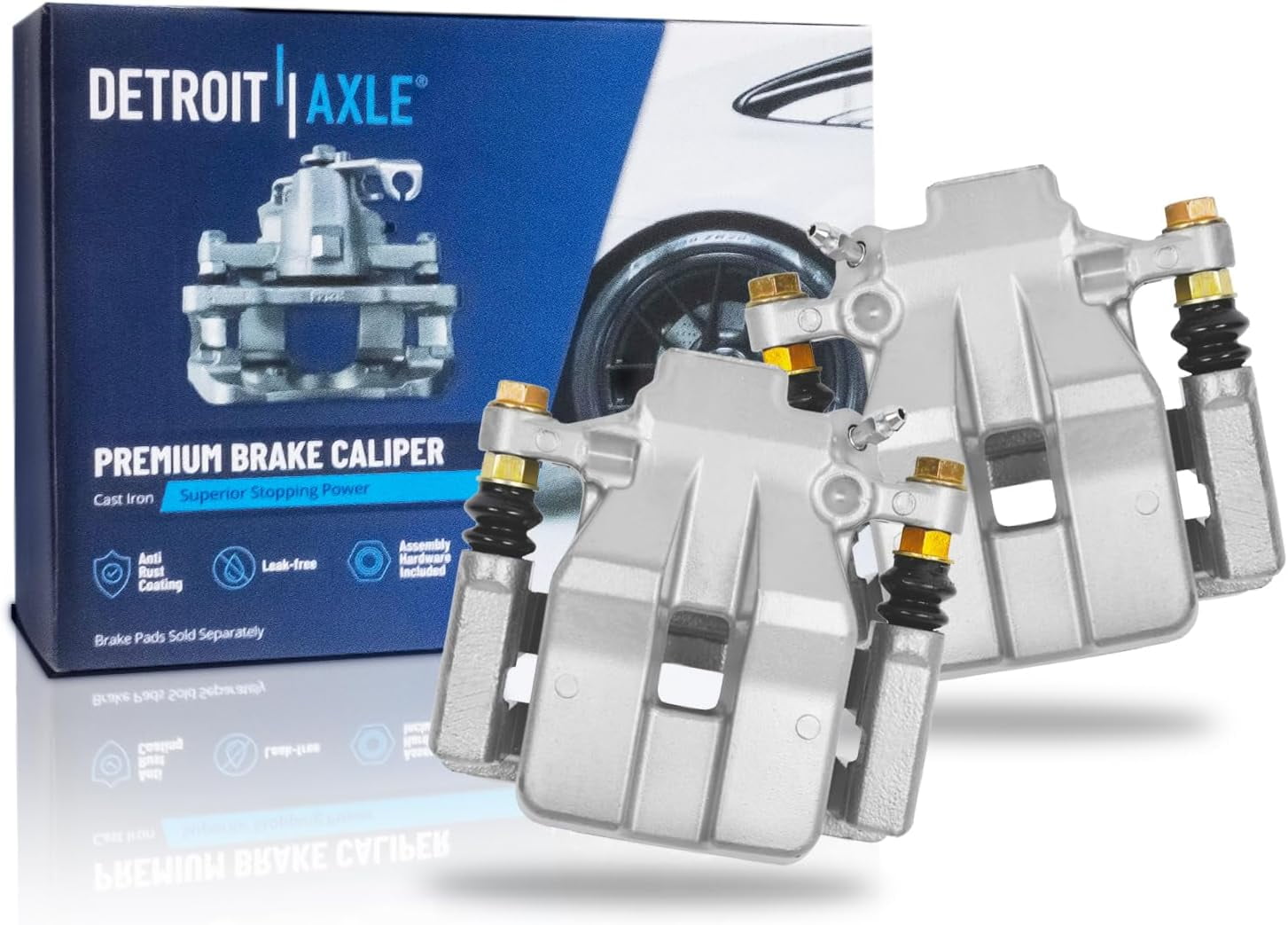 Detroit Axle - 2 Rear Brake Calipers for 2018 2019 2020 2021 2022 ...