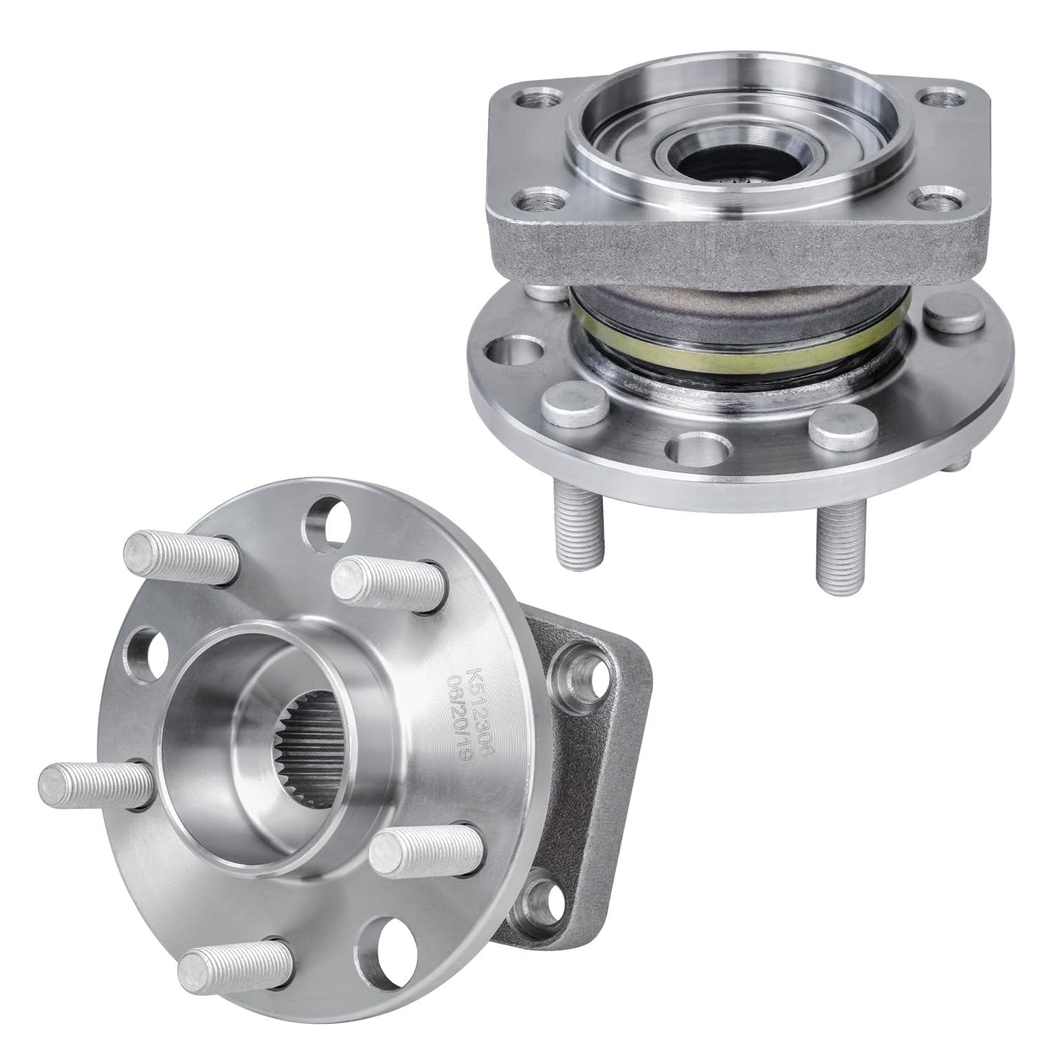 Detroit Axle - 2 Rear Wheel Bearing Hubs for 2002-2008 Jaguar X-Type ...