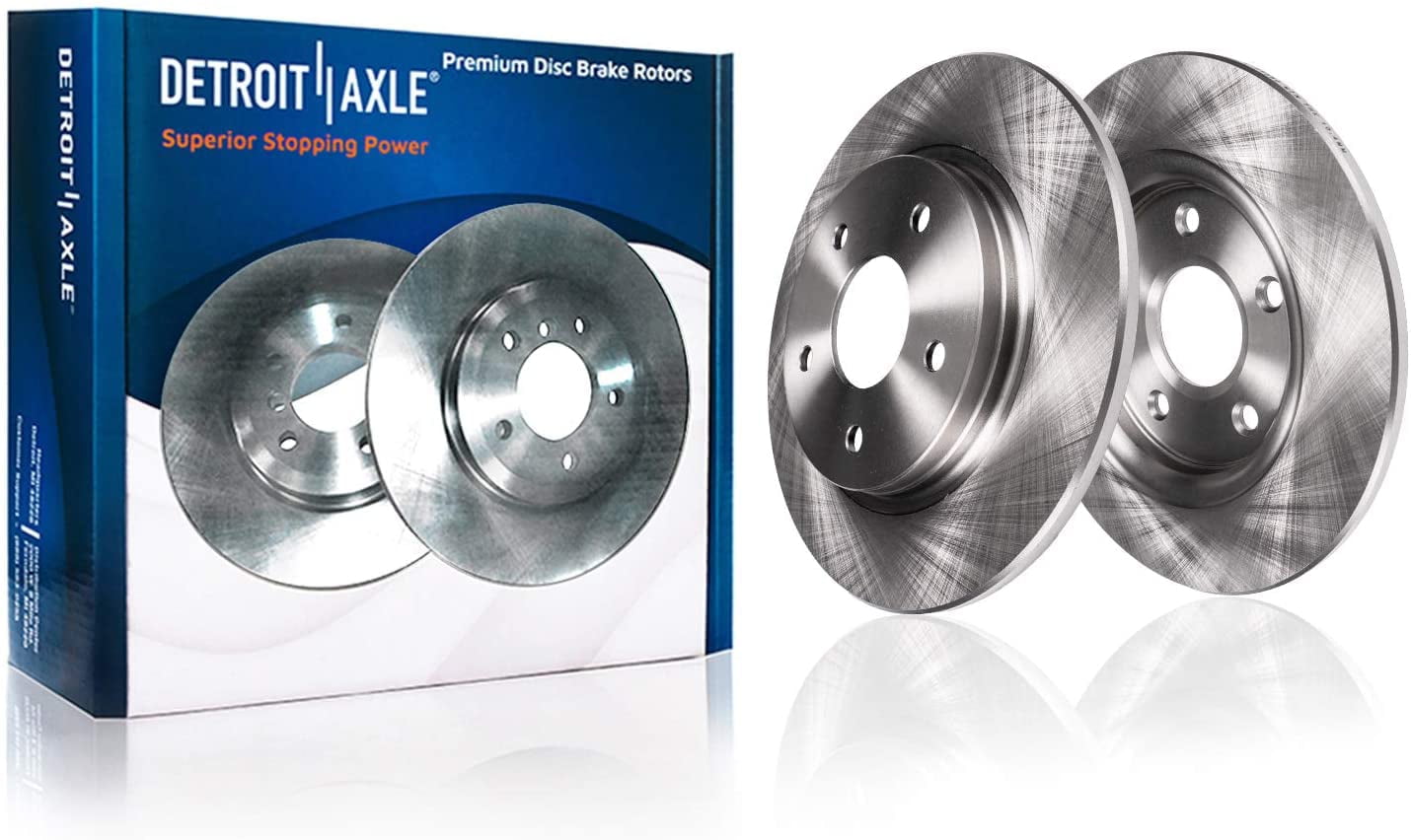 Detroit Axle - 262mm Rear Brakes and Rotors Brake Replacement for Kia ...