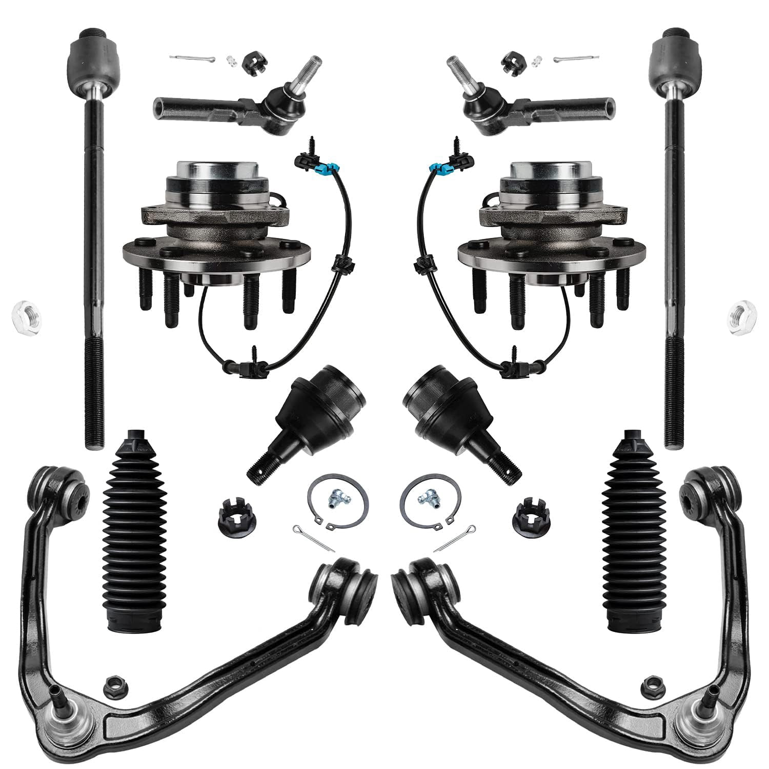 Detroit Axle - 2WD 12pc Front End Suspension Kit for 2003-2013 Express ...