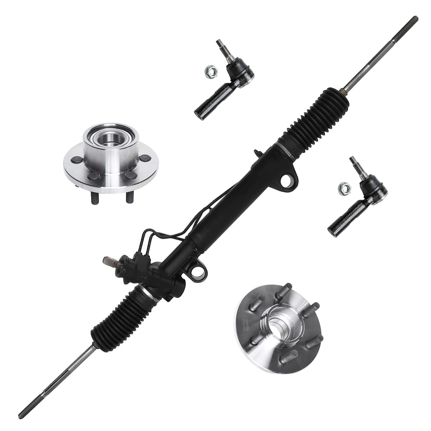 Detroit Axle - 2WD Complete Power Steering Rack & Pinion Assembly w ...