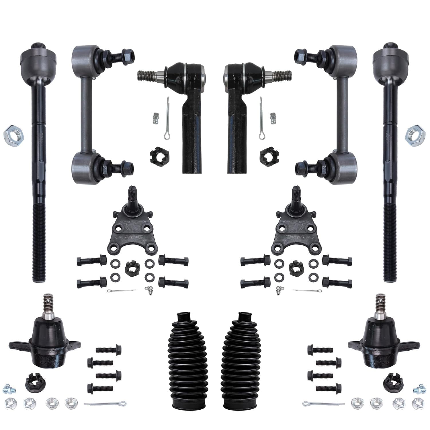 Detroit Axle - 2WD Front 12pc Suspension Kit with Stabilizer Link for ...