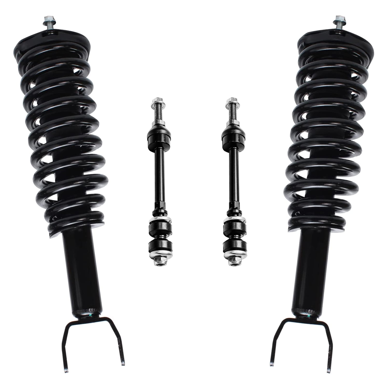 Detroit Axle - 2WD 4pc Front Struts Sway Bars for 2005-2009 Mitsubishi ...