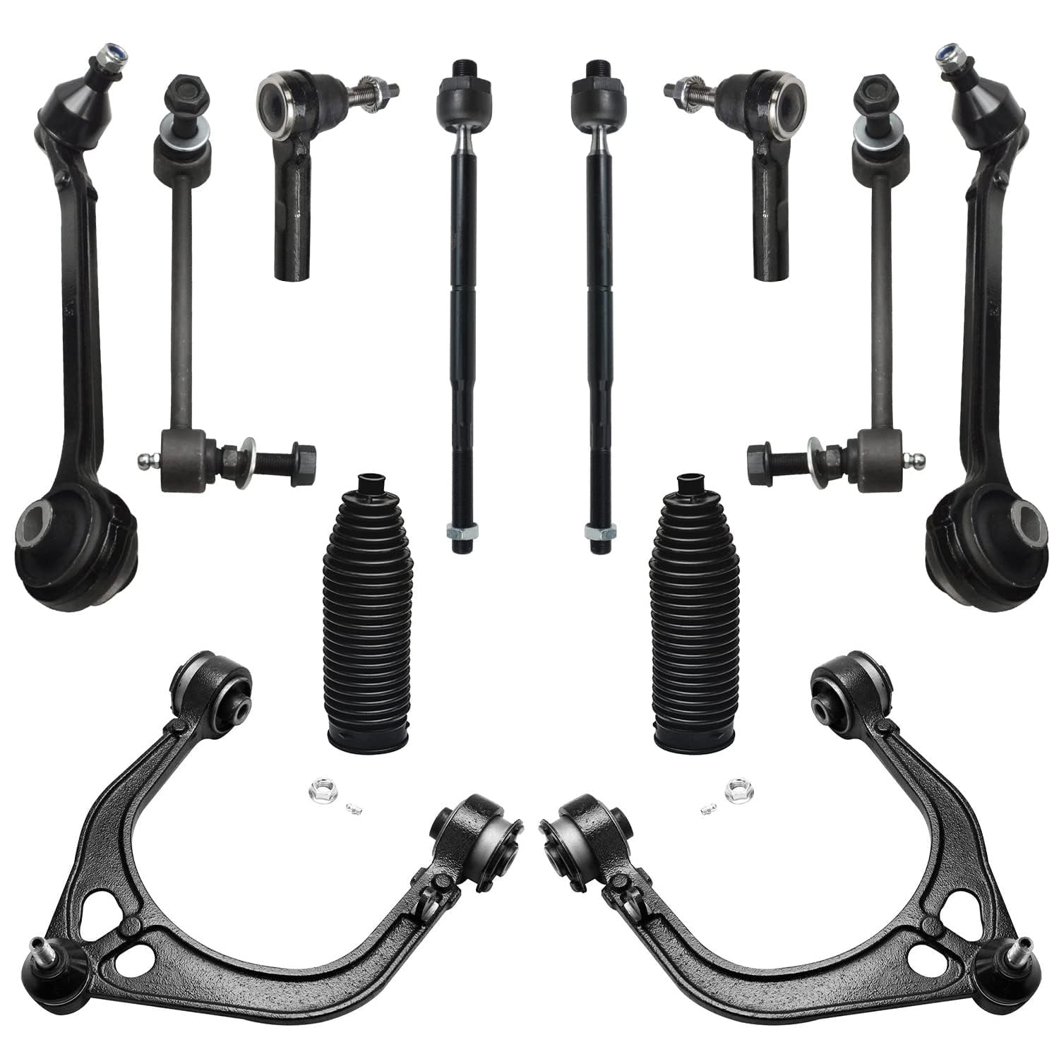 Detroit Axle - 2WD Front Upper Lower Control Arms w/Ball Joints Inner ...
