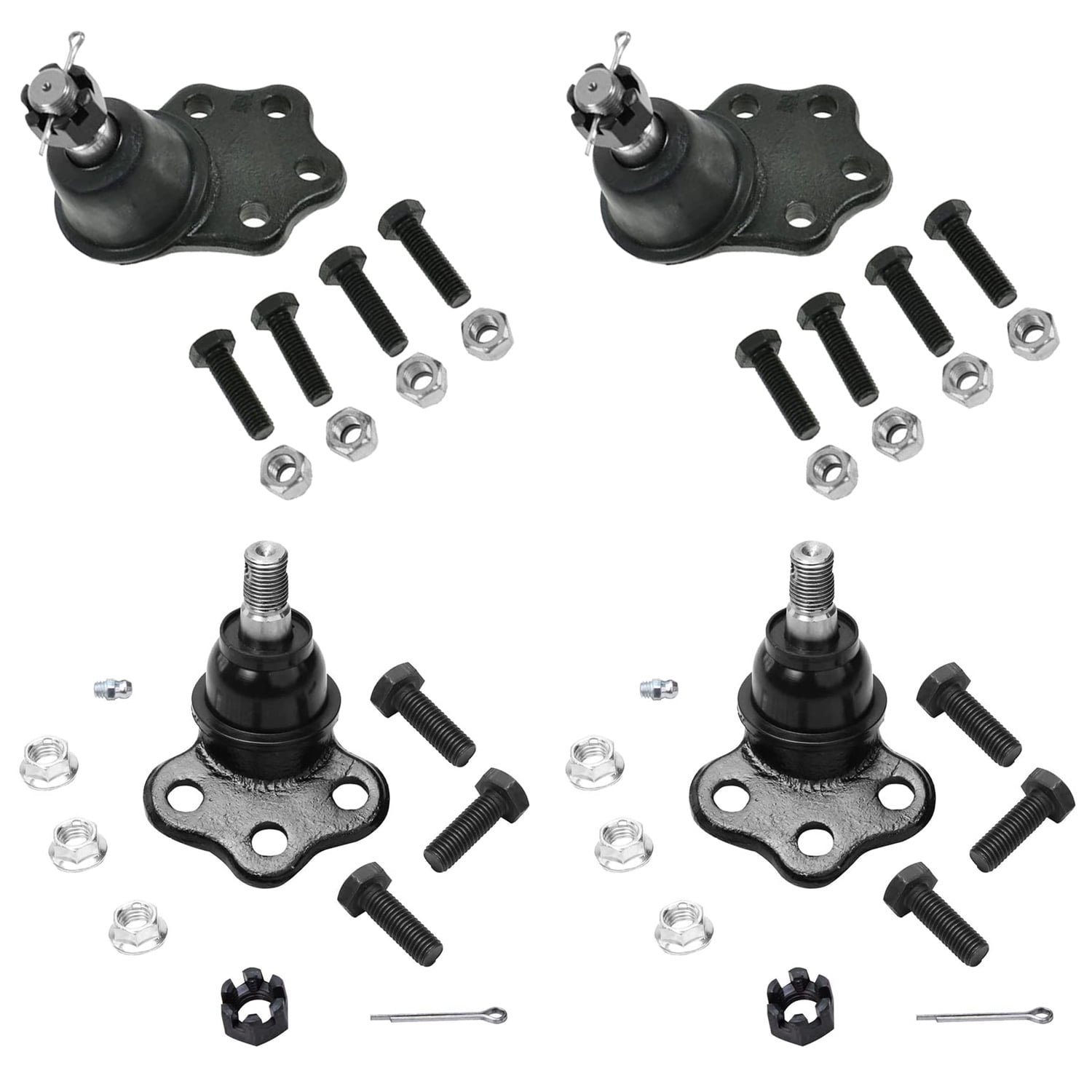 Detroit Axle - 2WD Front Upper & Lower Suspension Ball Joints ...