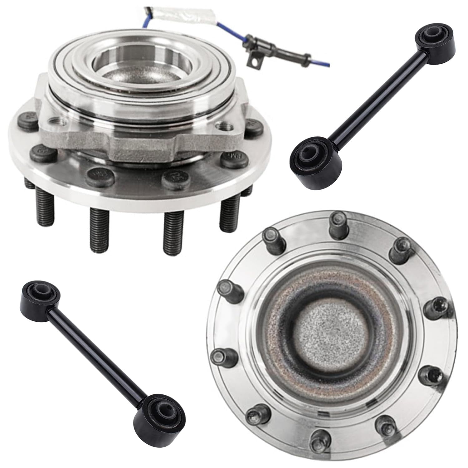 Detroit Axle - 2WD Front Wheel Bearing Hubs Kit for Ford 17-19 F-250 F ...