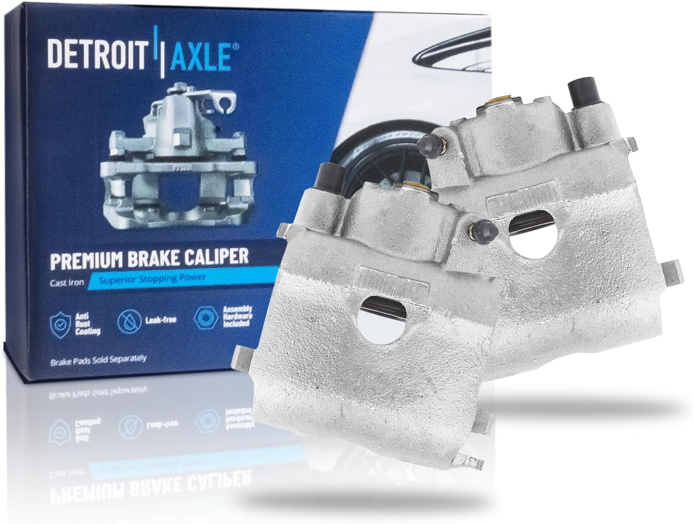 Detroit Axle - 2pc Front Brake Calipers for Chrysler LeBaron Town ...