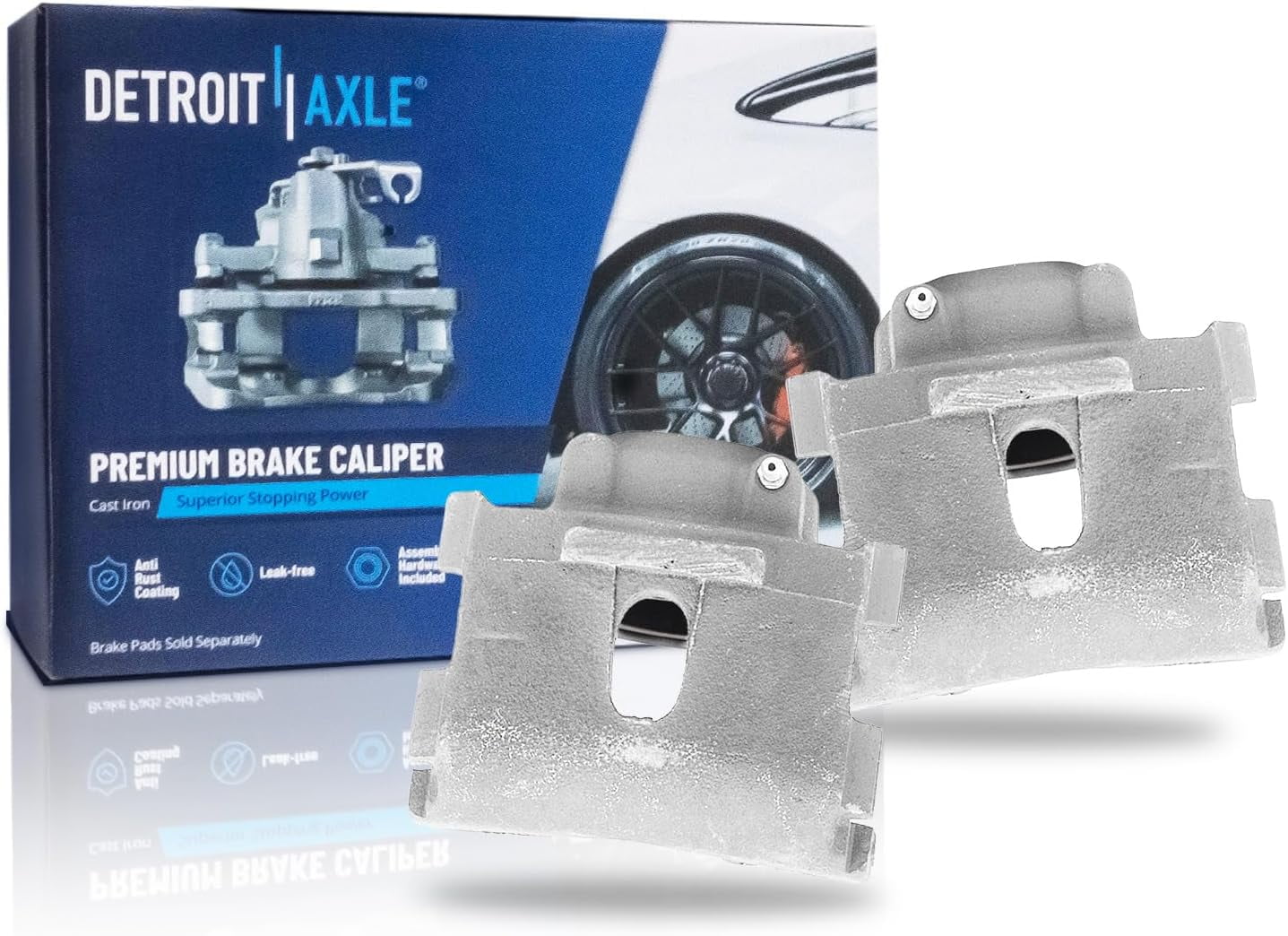 Detroit Axle - 2pc Front Brake Calipers for Dodge B100 B300 Van D100 ...