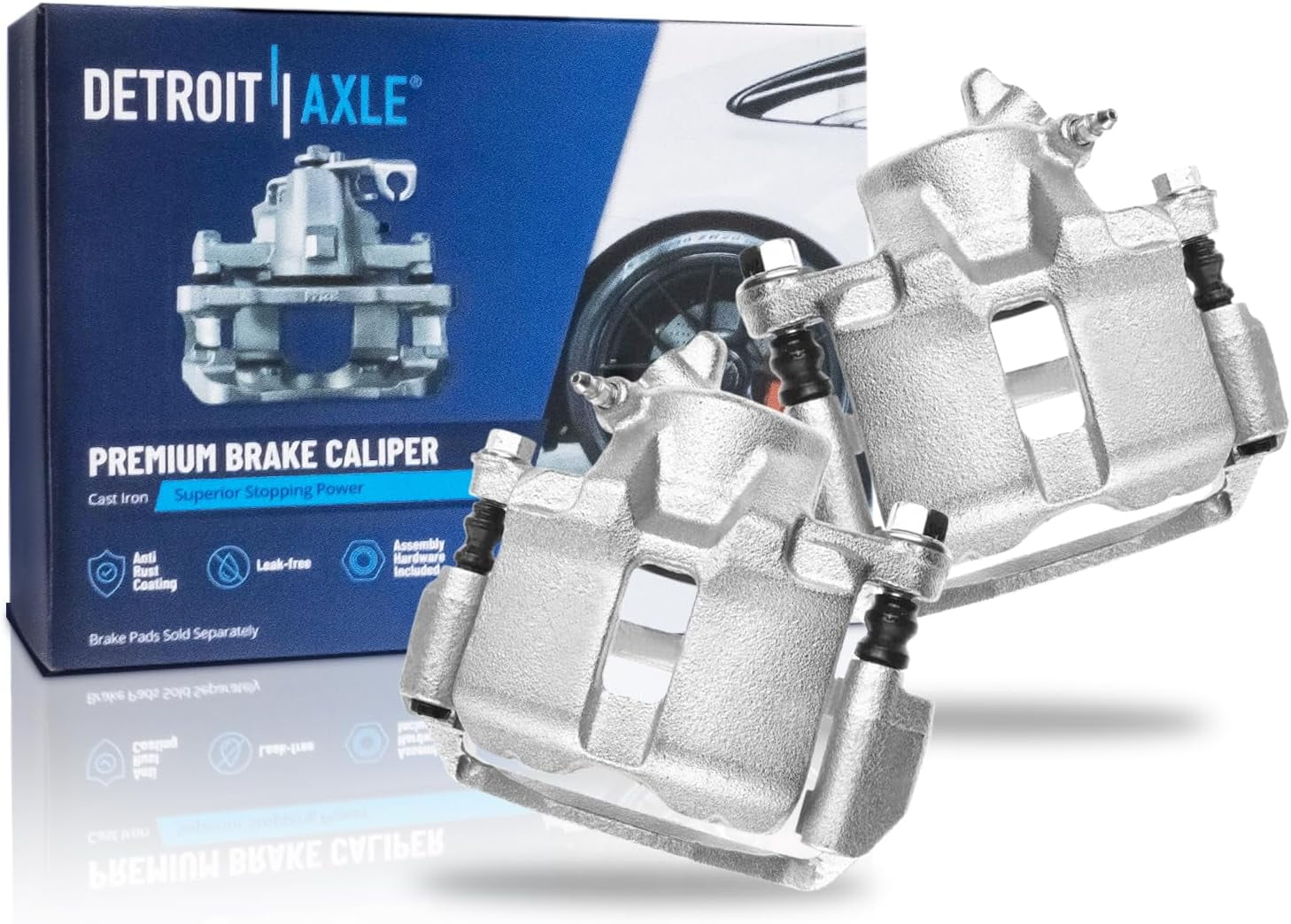 Detroit Axle - 2pc Front Brake Calipers for Dodge Colt Mitsubishi ...
